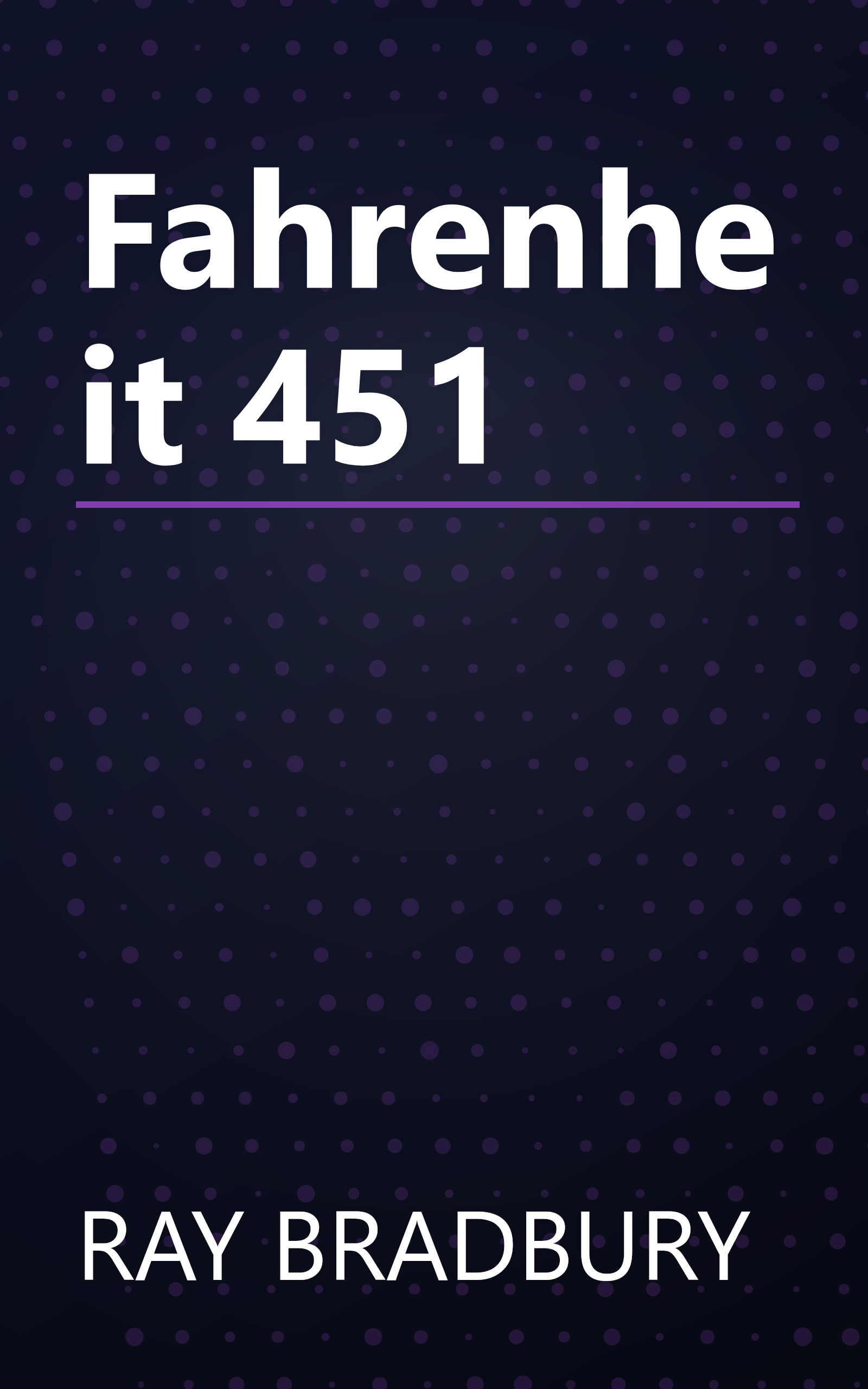 Fahrenheit 451 book cover