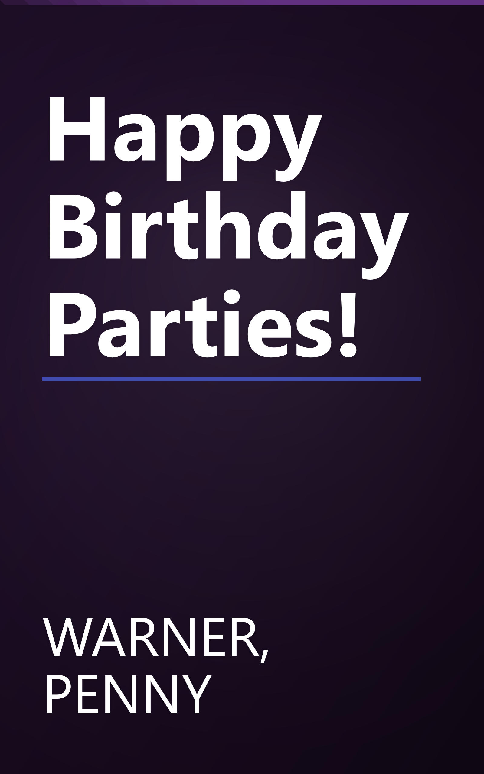 Happy Birthday Parties! book cover