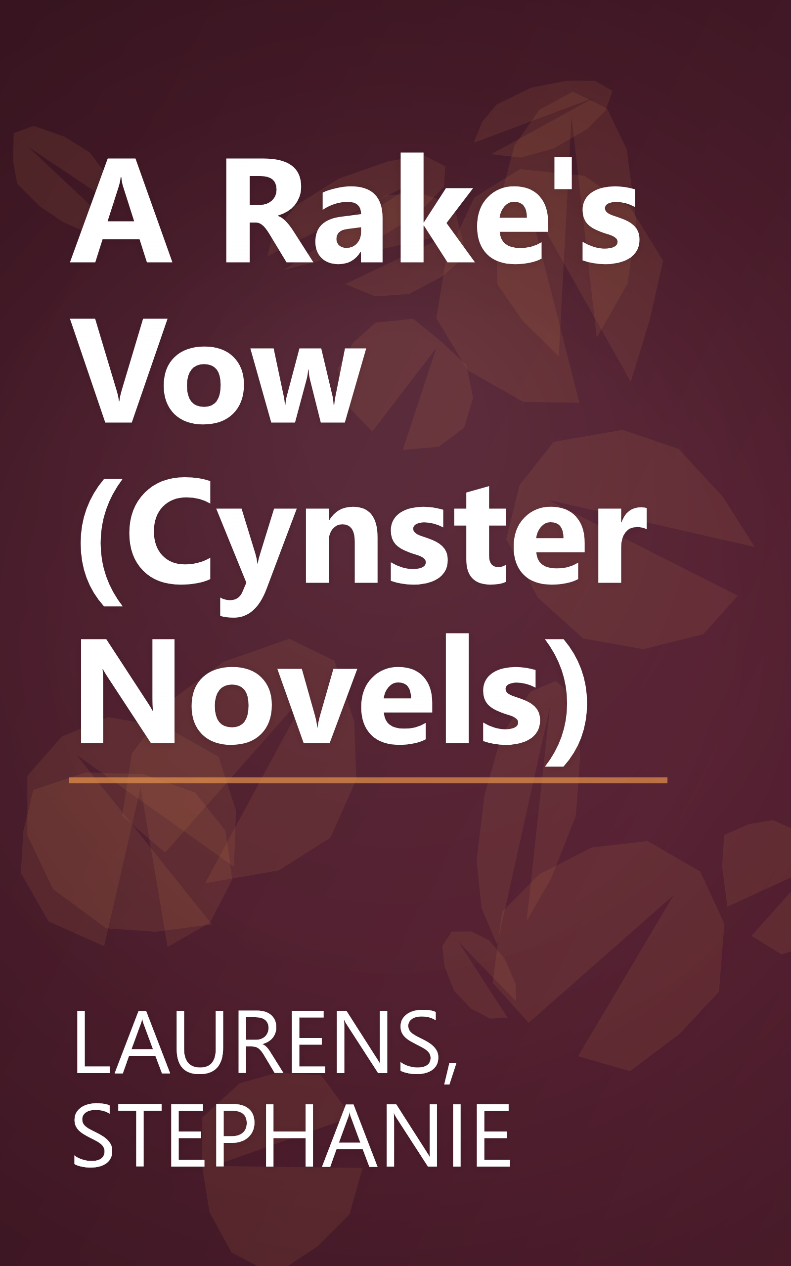 A Rake's Vow (Cynster Novels) book cover