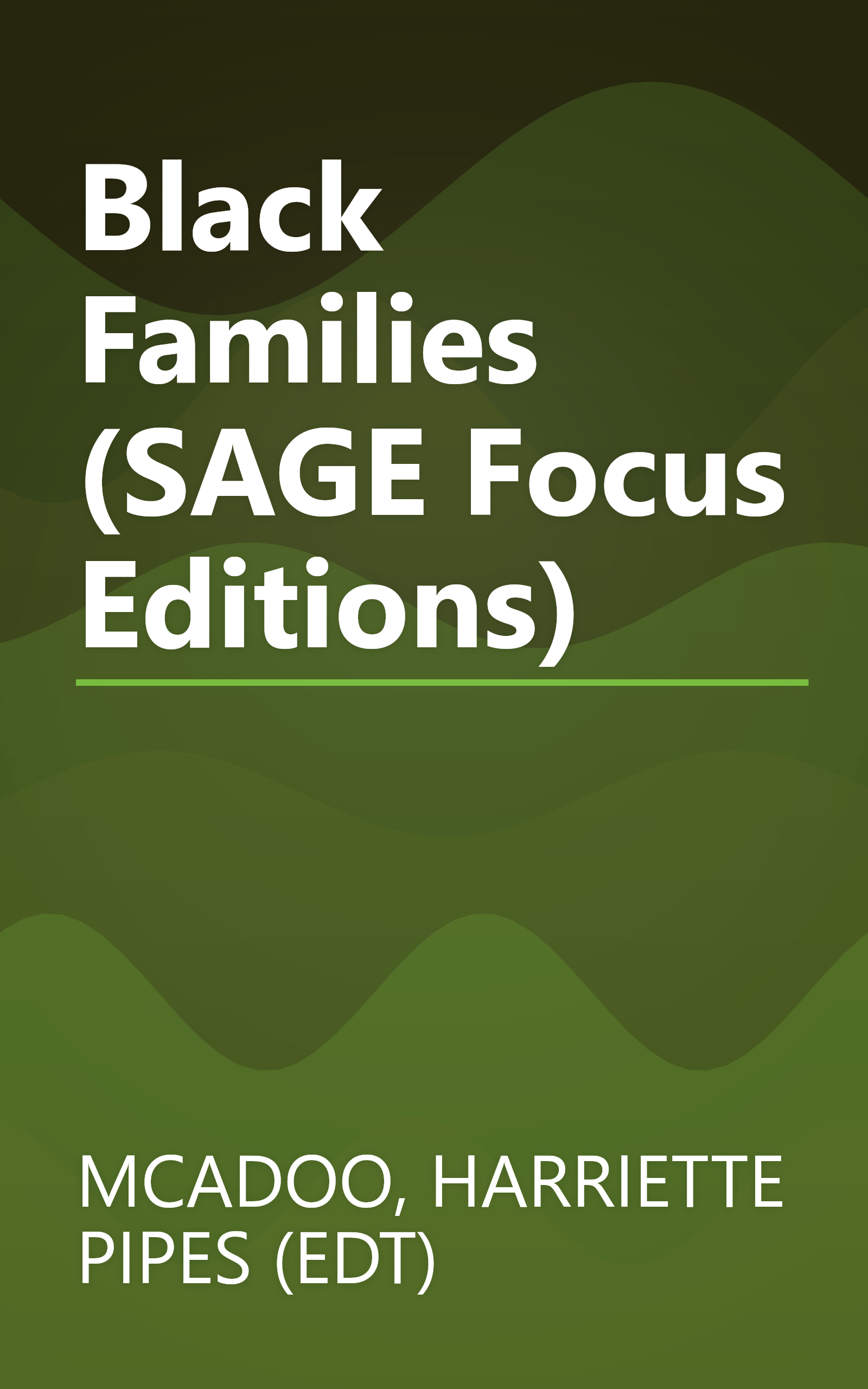 Black Families (SAGE Focus Editions) book cover