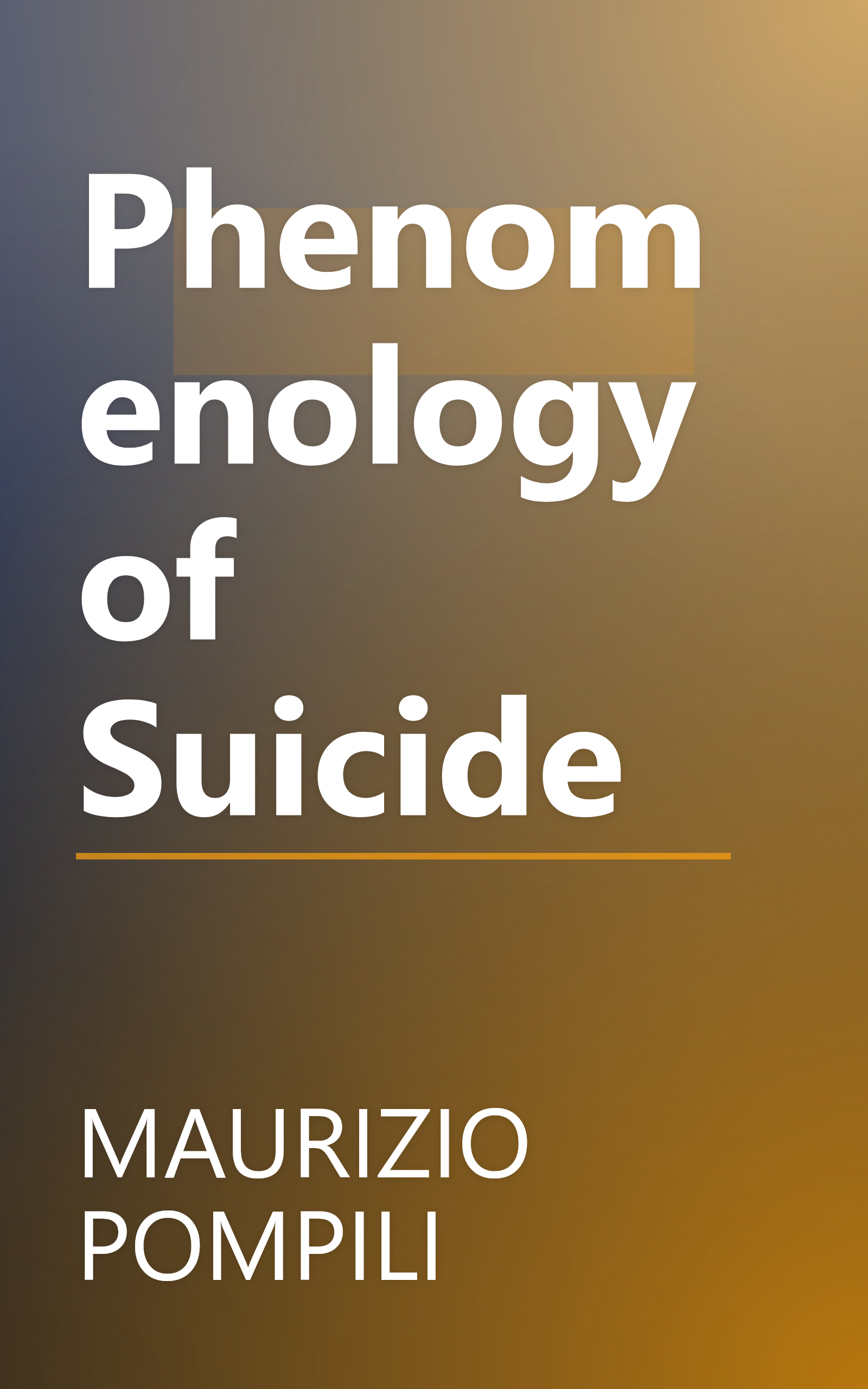 Phenomenology of Suicide book cover