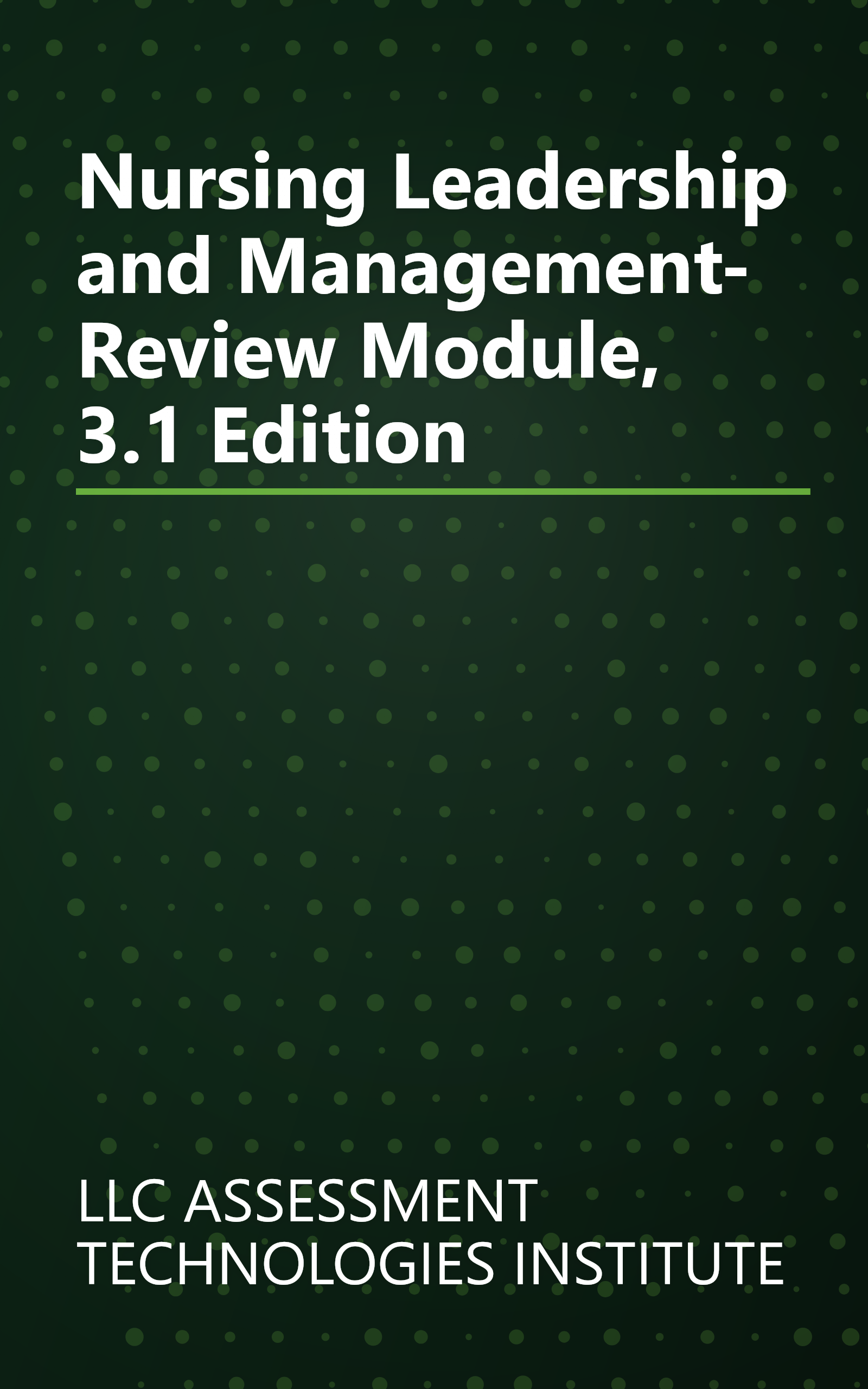Nursing Leadership and Management- Review Module, 3.1 Edition book cover