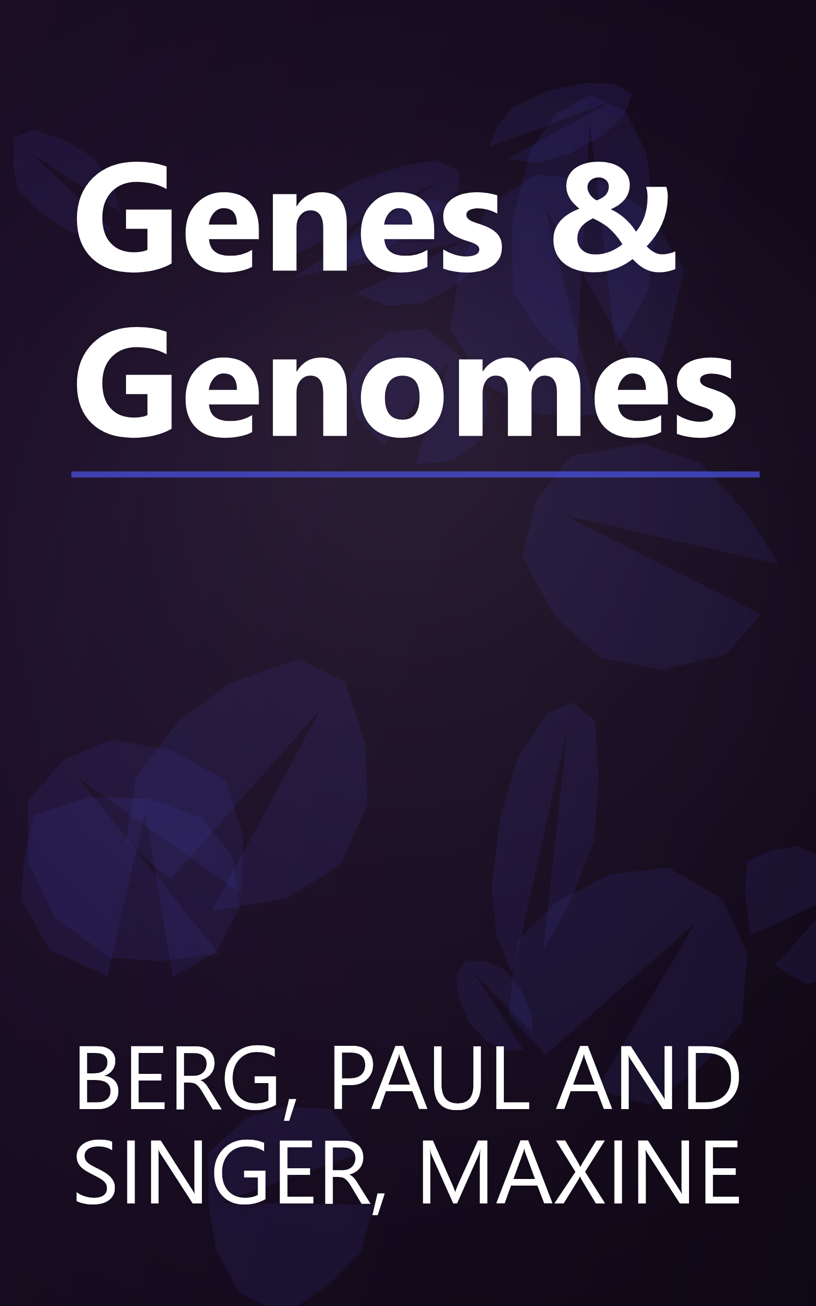 Genes & Genomes book cover