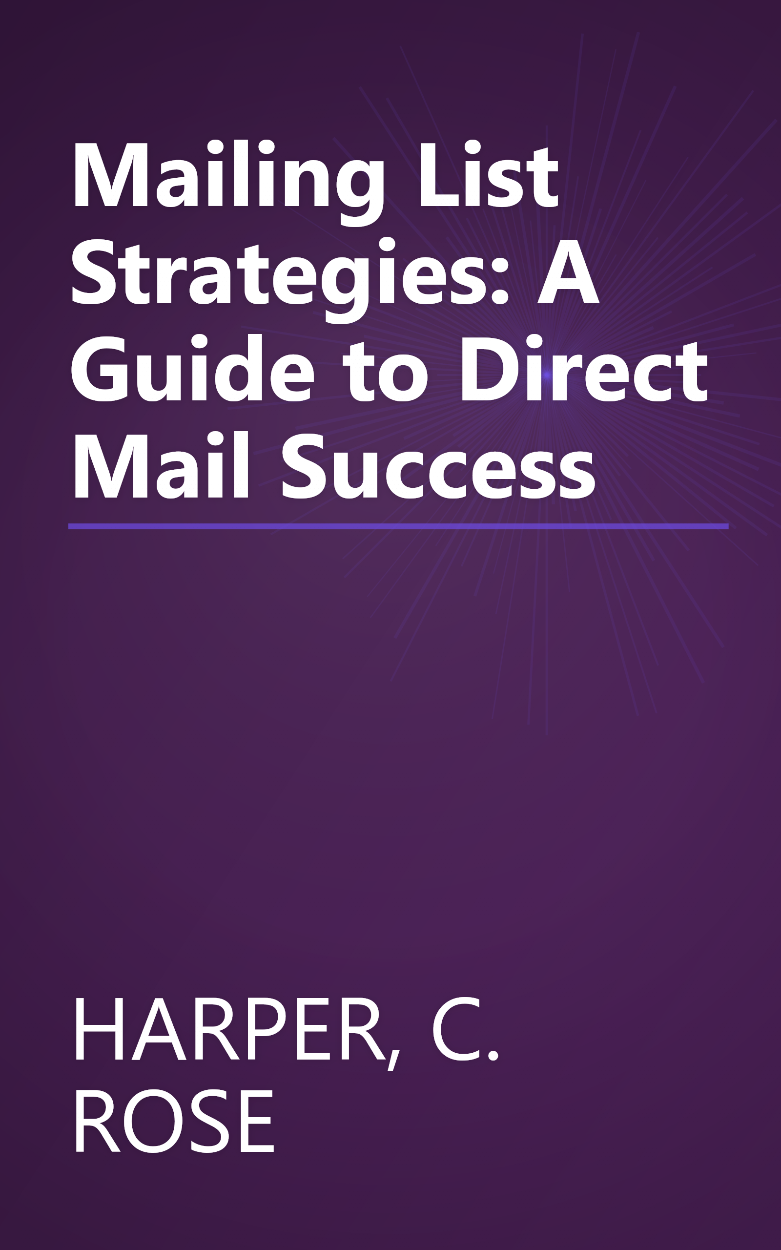 Mailing List Strategies: A Guide to Direct Mail Success book cover