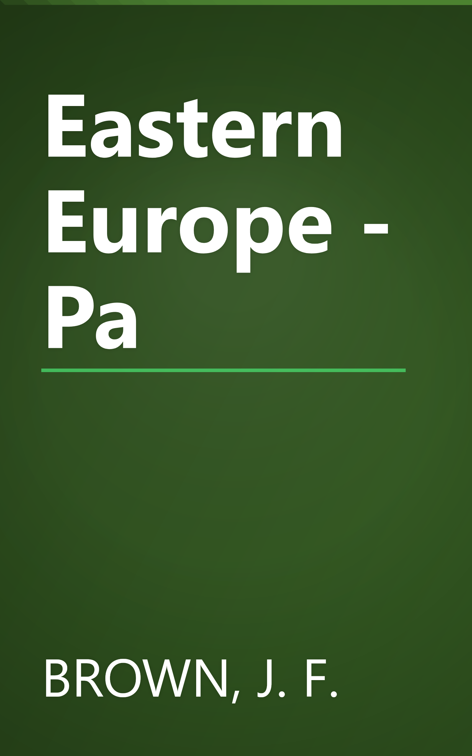 Eastern Europe - Pa book cover