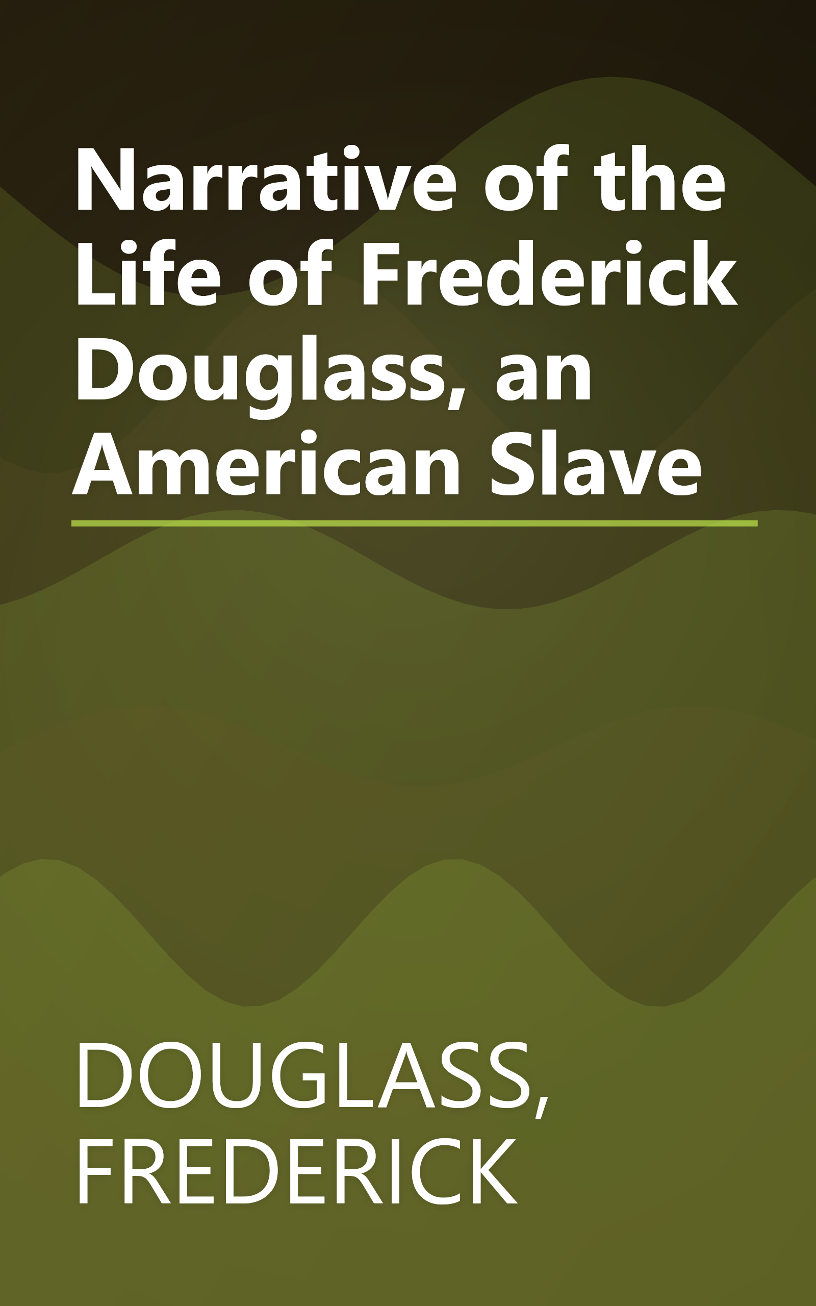 Narrative of the Life of Frederick Douglass, an American Slave book cover