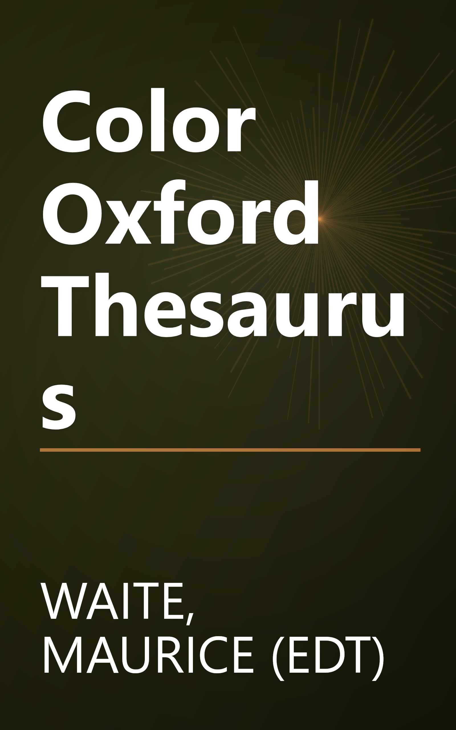 Color Oxford Thesaurus book cover