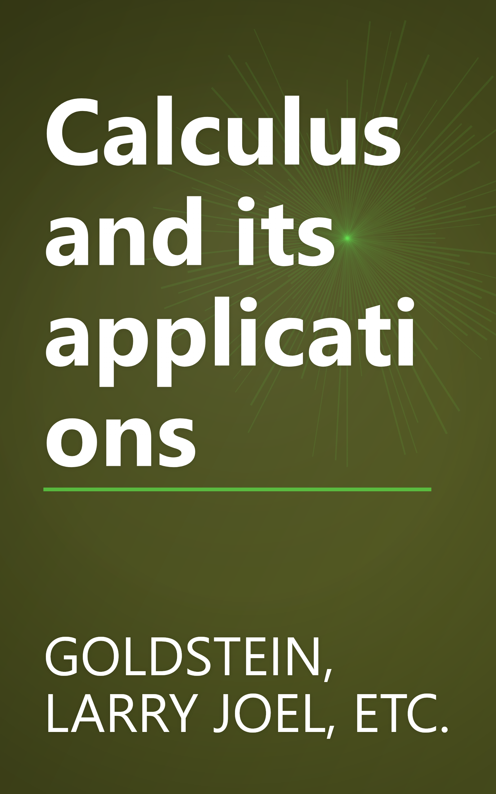 Calculus and its applications book cover
