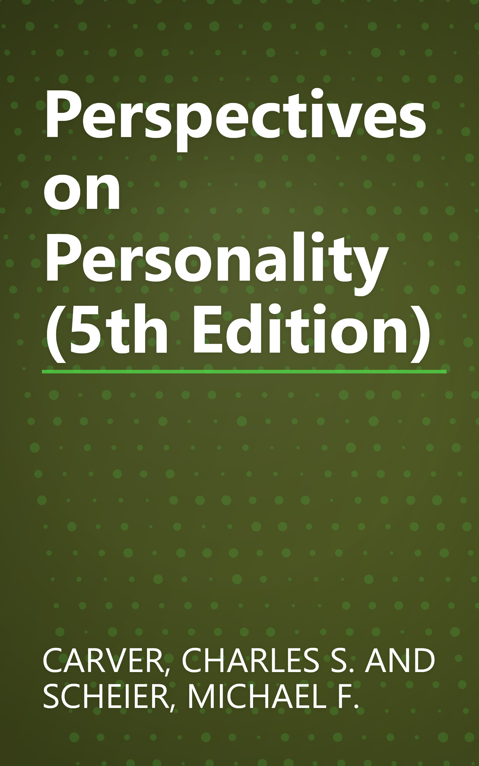 Perspectives on Personality (5th Edition) book cover