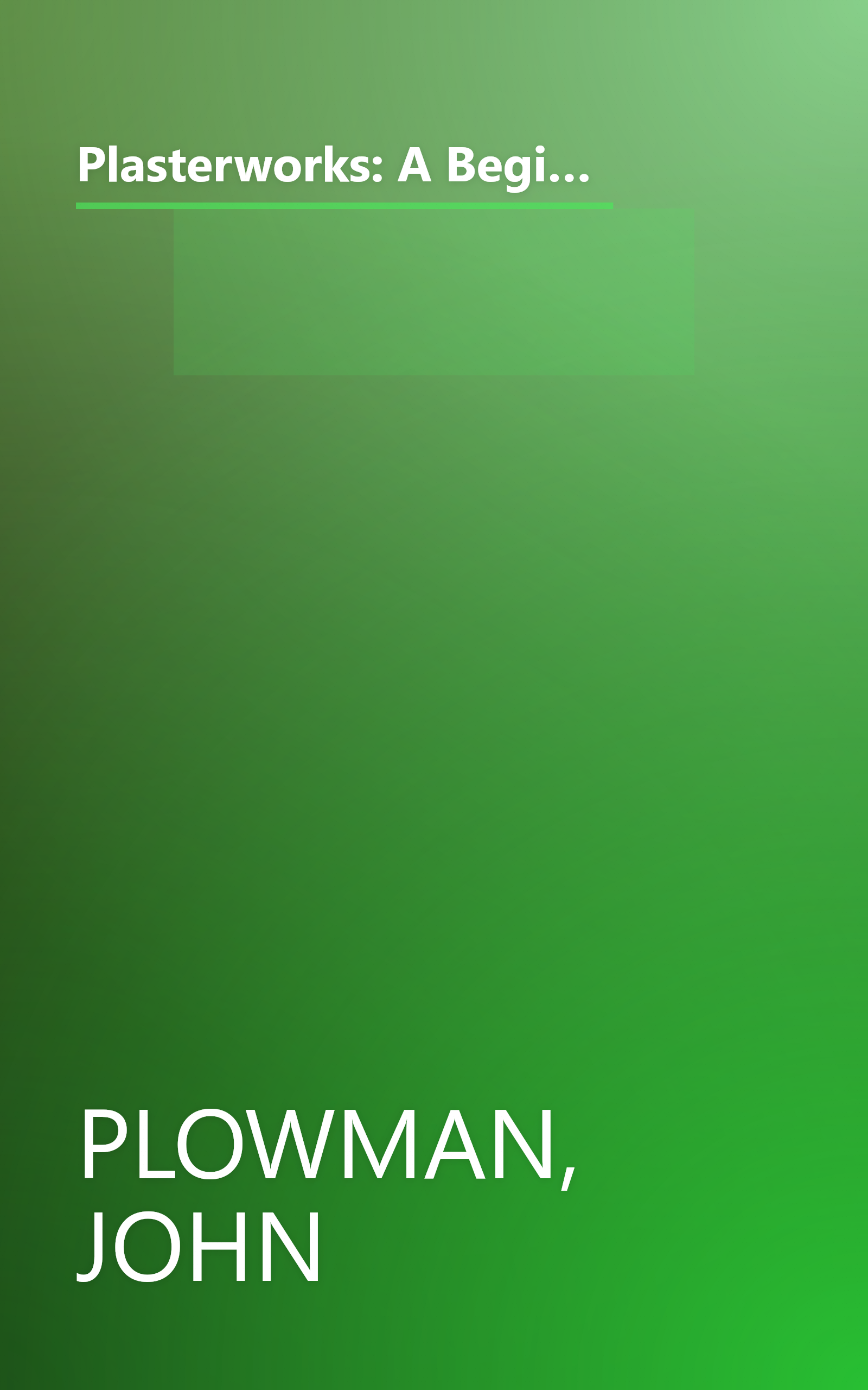 Plasterworks: A Beginner's Guide to Molding and Decorating Plaster Projects from Stars and Cherubs to Shells and Sunflowers book cover