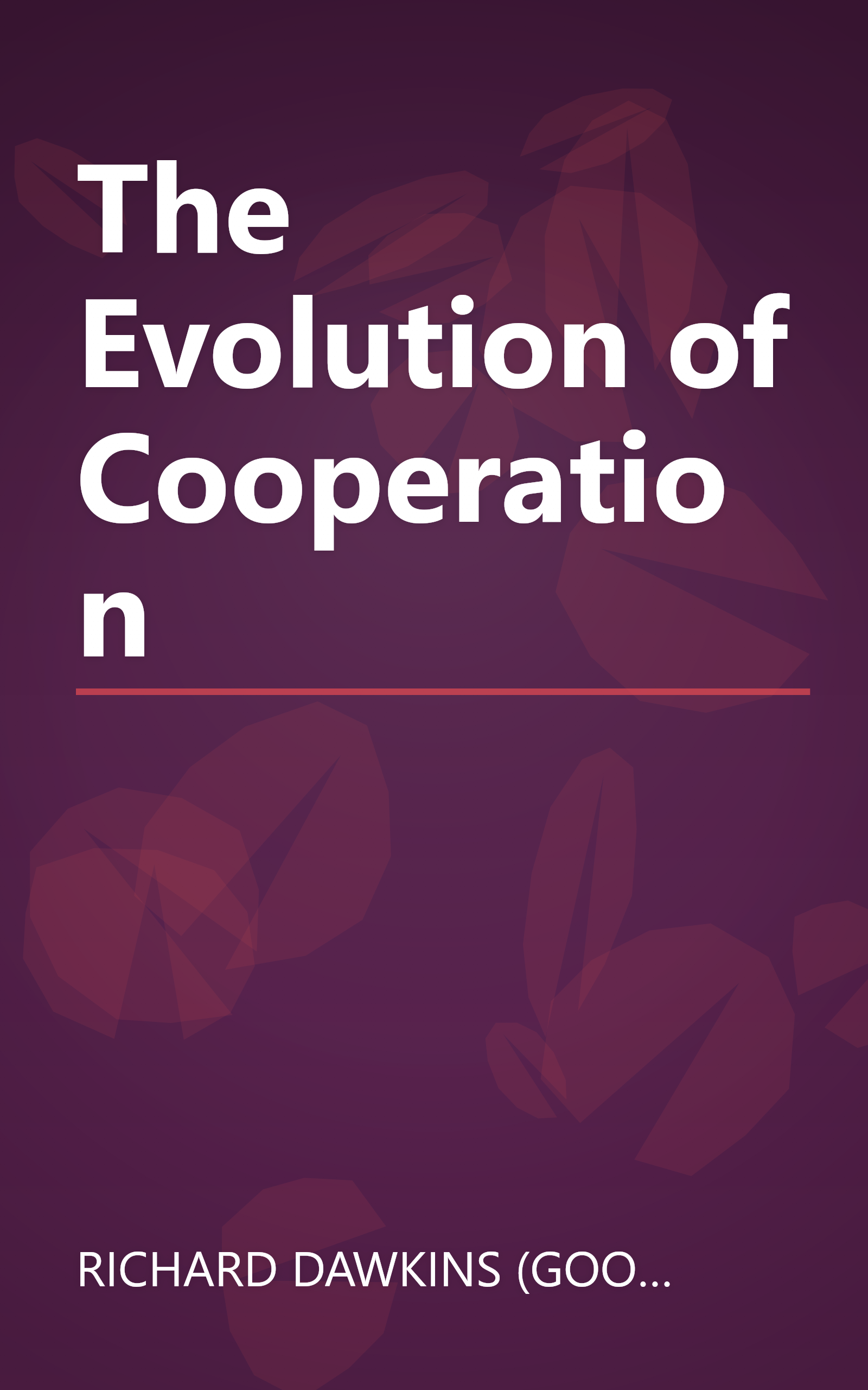 The Evolution of Cooperation book cover