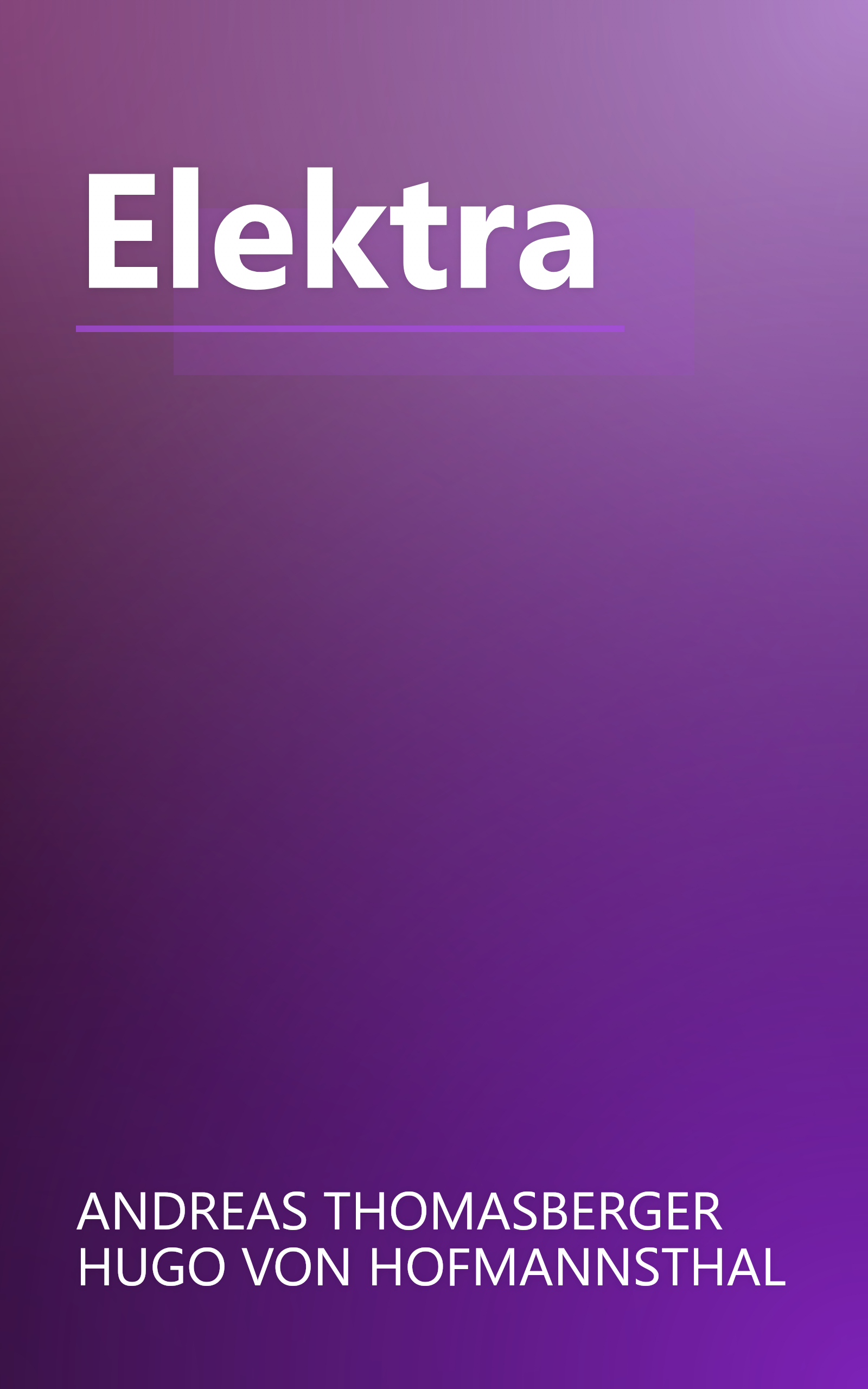 Elektra book cover