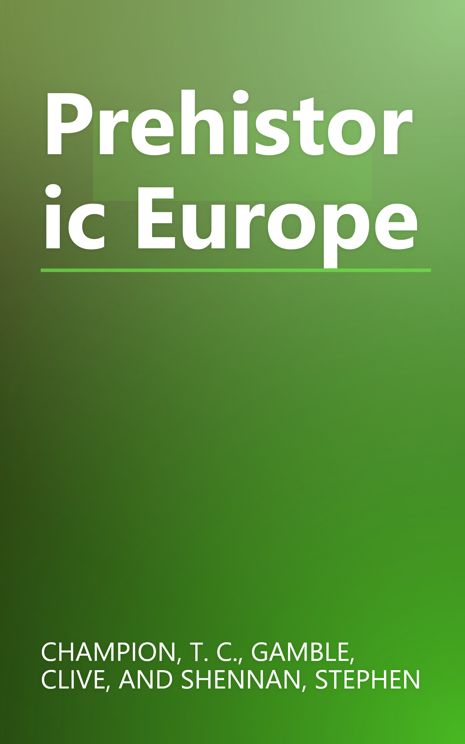 Prehistoric Europe book cover