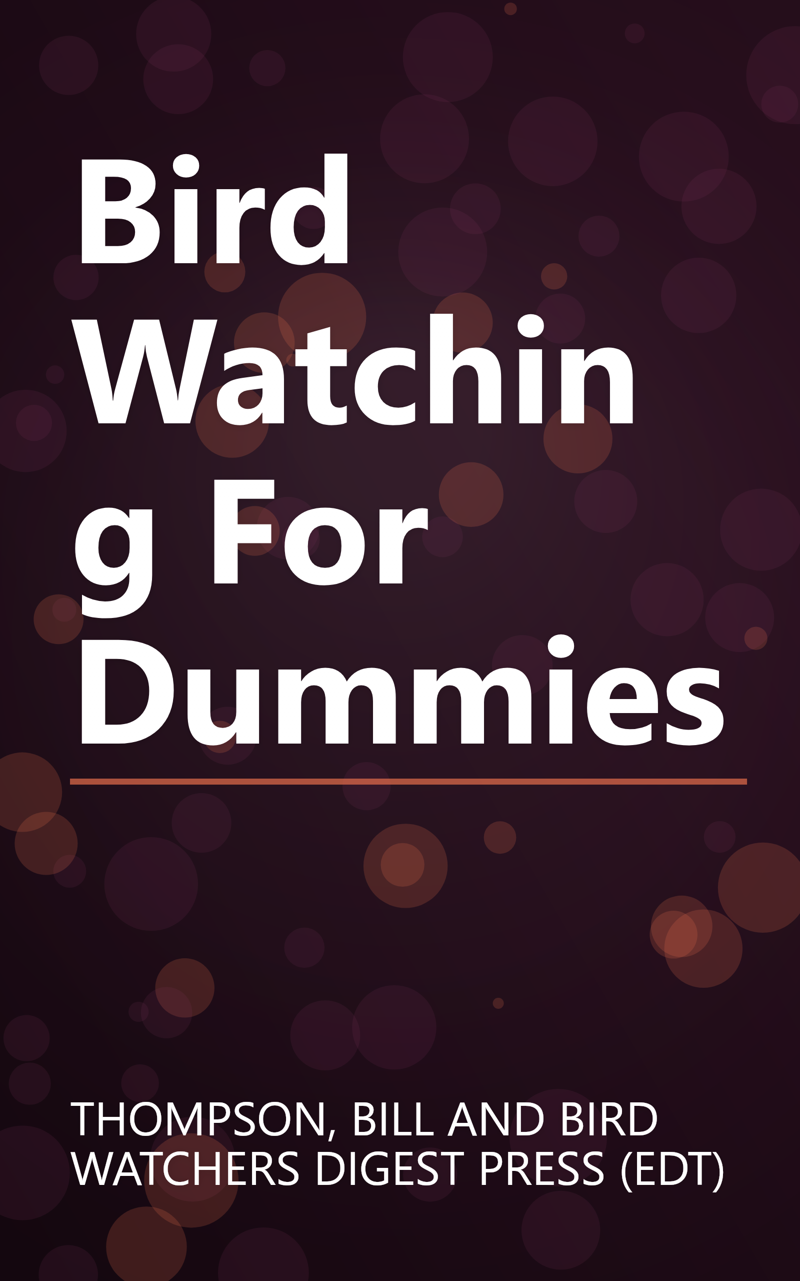 Bird Watching For Dummies book cover
