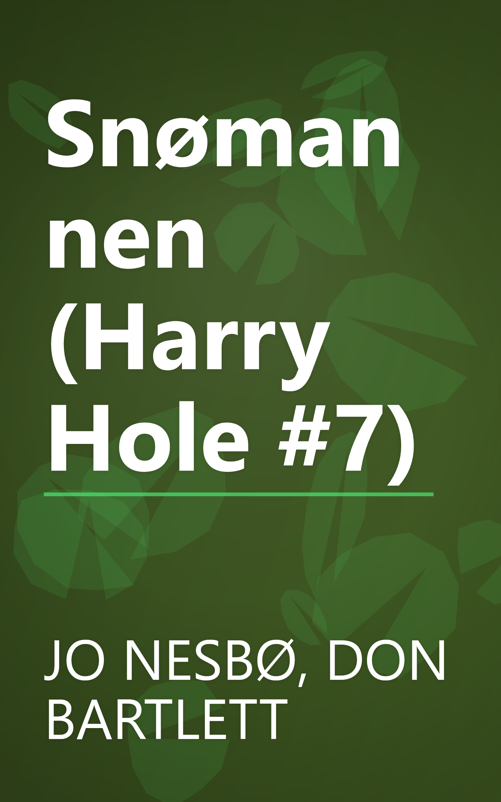Snømannen (Harry Hole #7) book cover