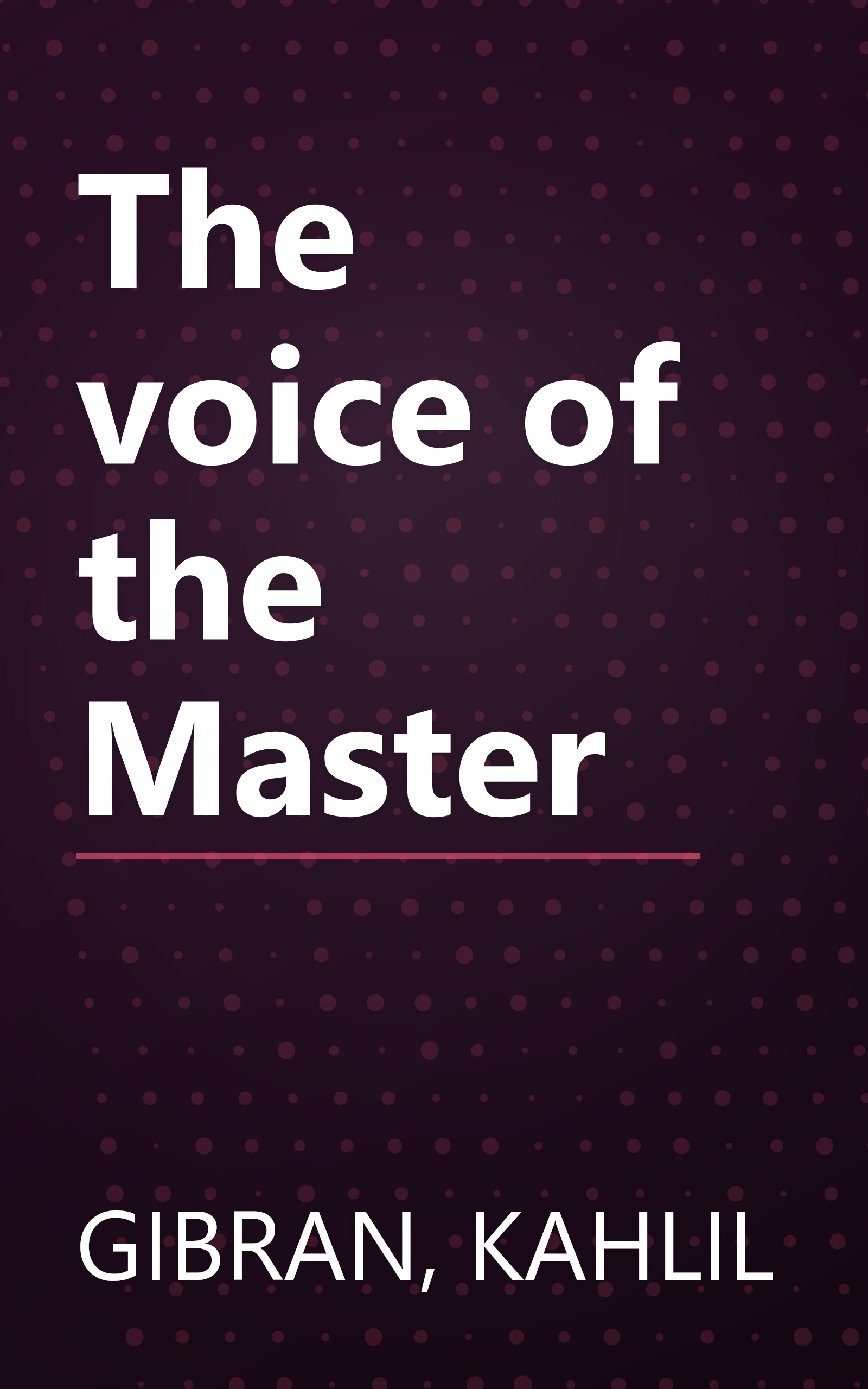 The voice of the Master book cover