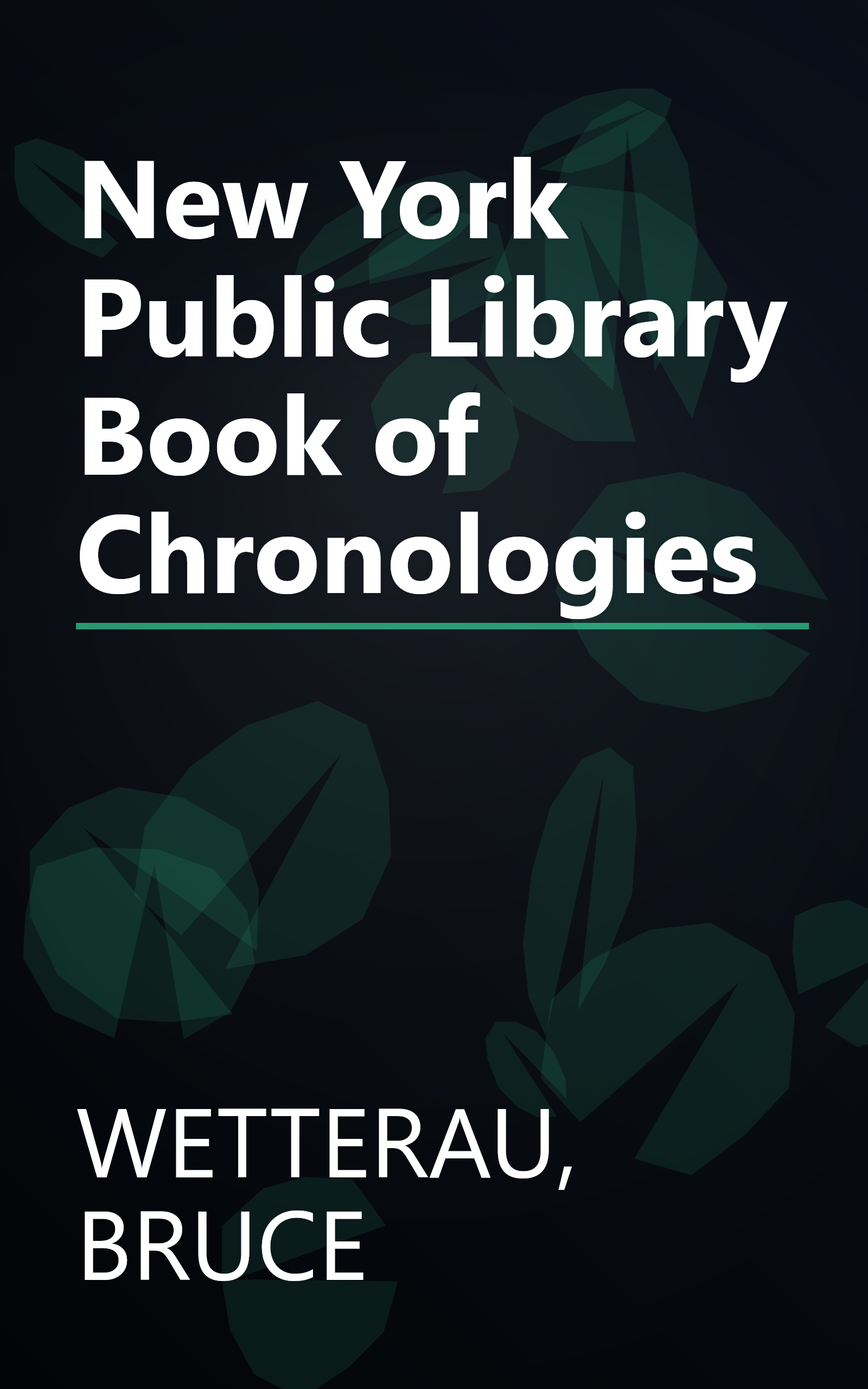 New York Public Library Book of Chronologies book cover