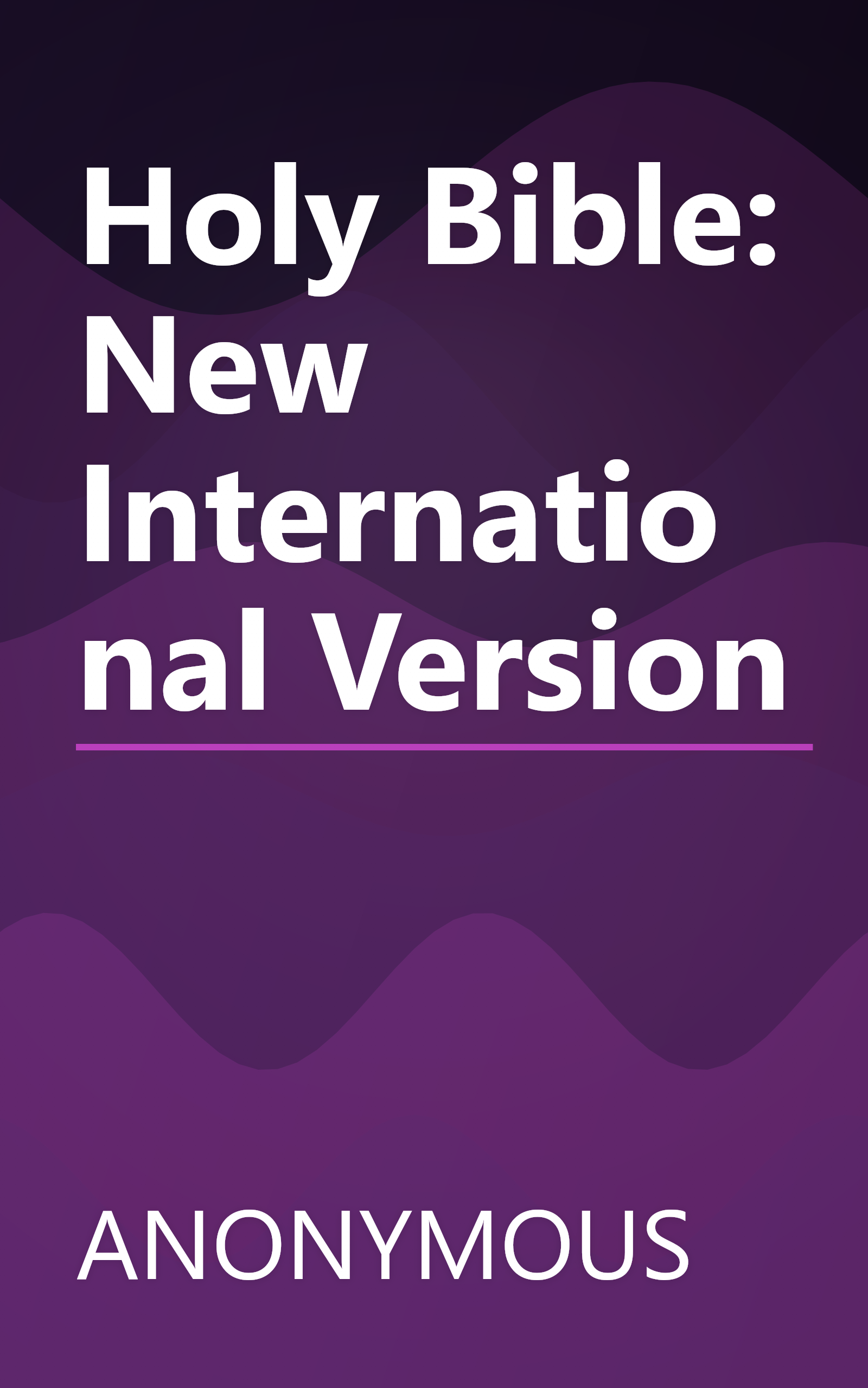 Holy Bible: New International Version book cover
