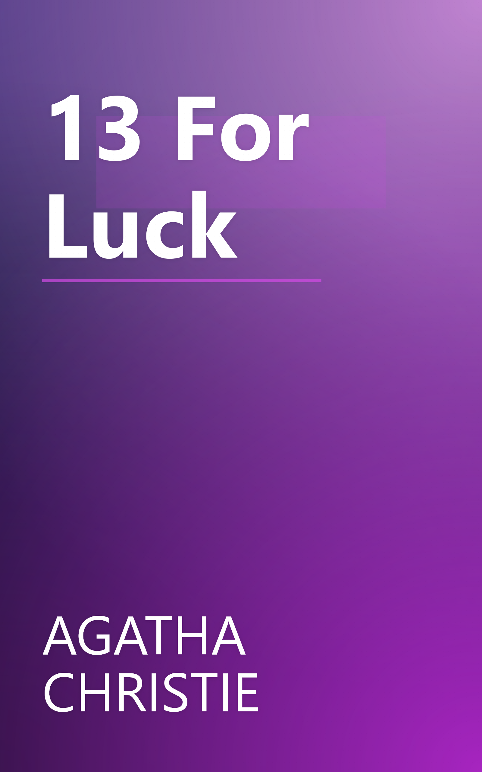 13 For Luck book cover
