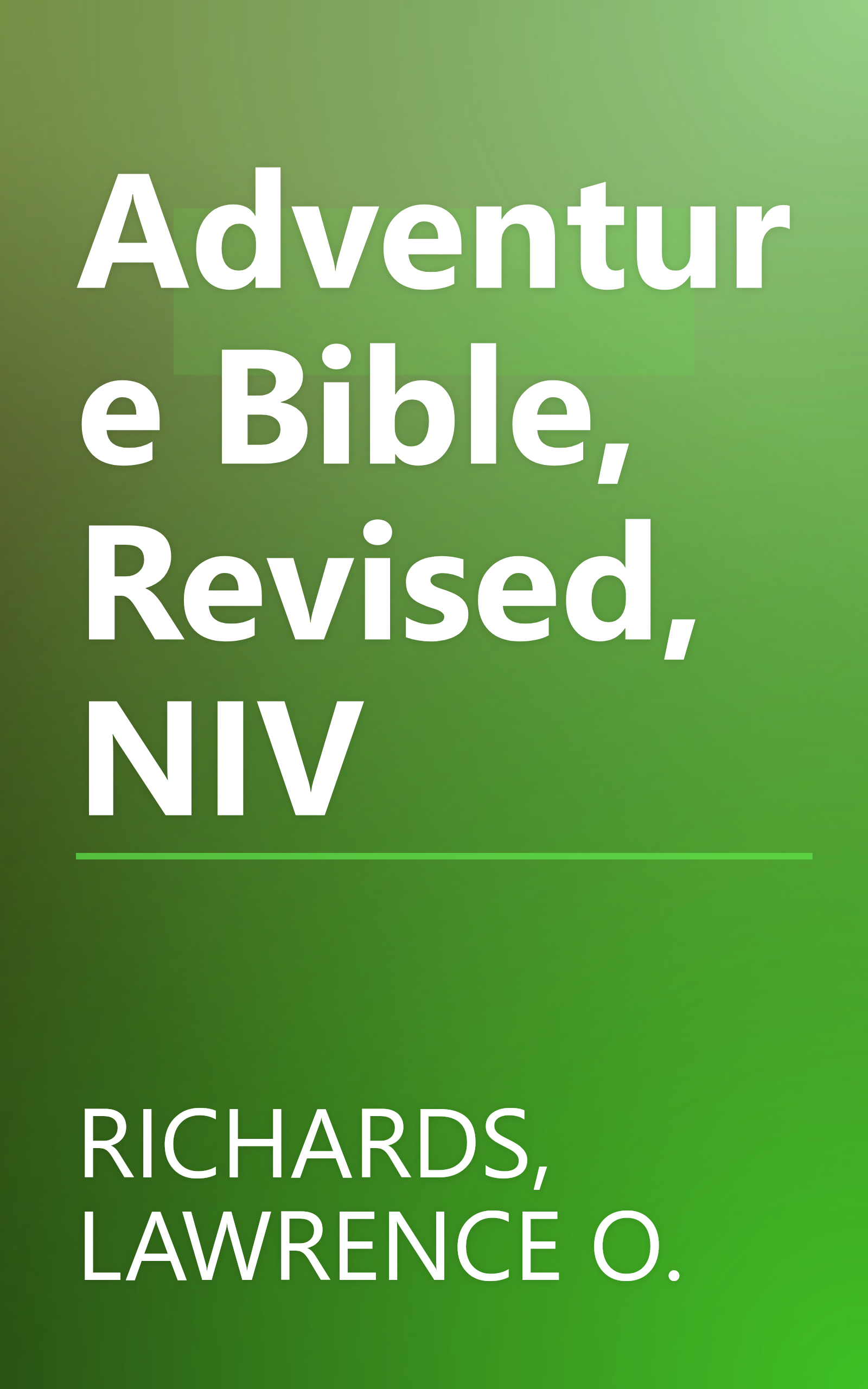 Adventure Bible, Revised, NIV book cover