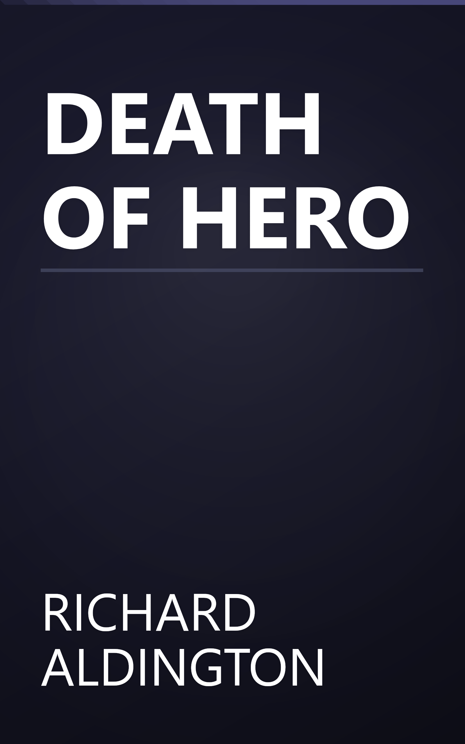 DEATH OF HERO book cover