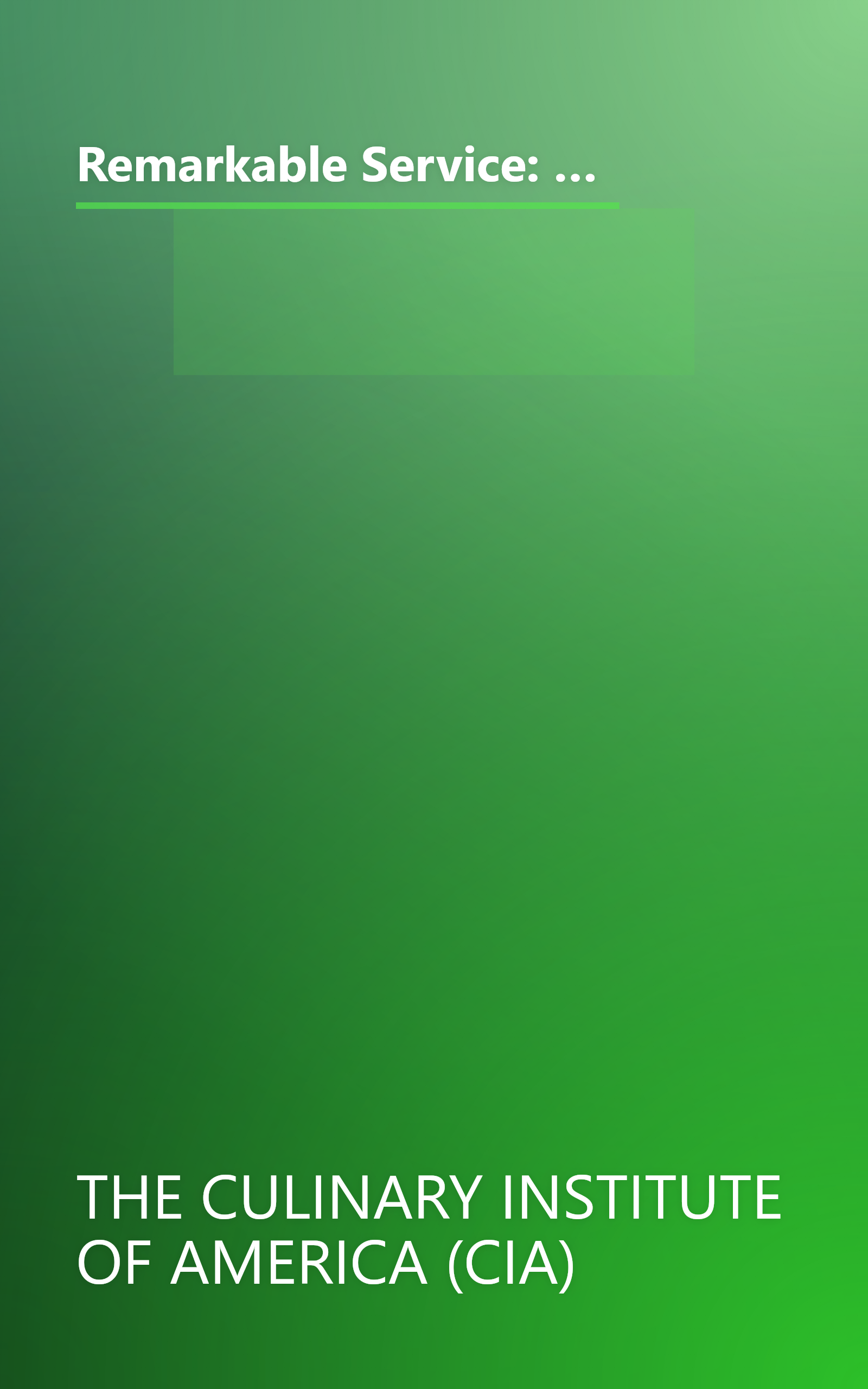 Remarkable Service: A Guide to Winning and Keeping Customers for Servers, Managers, and Restaurant Owners book cover