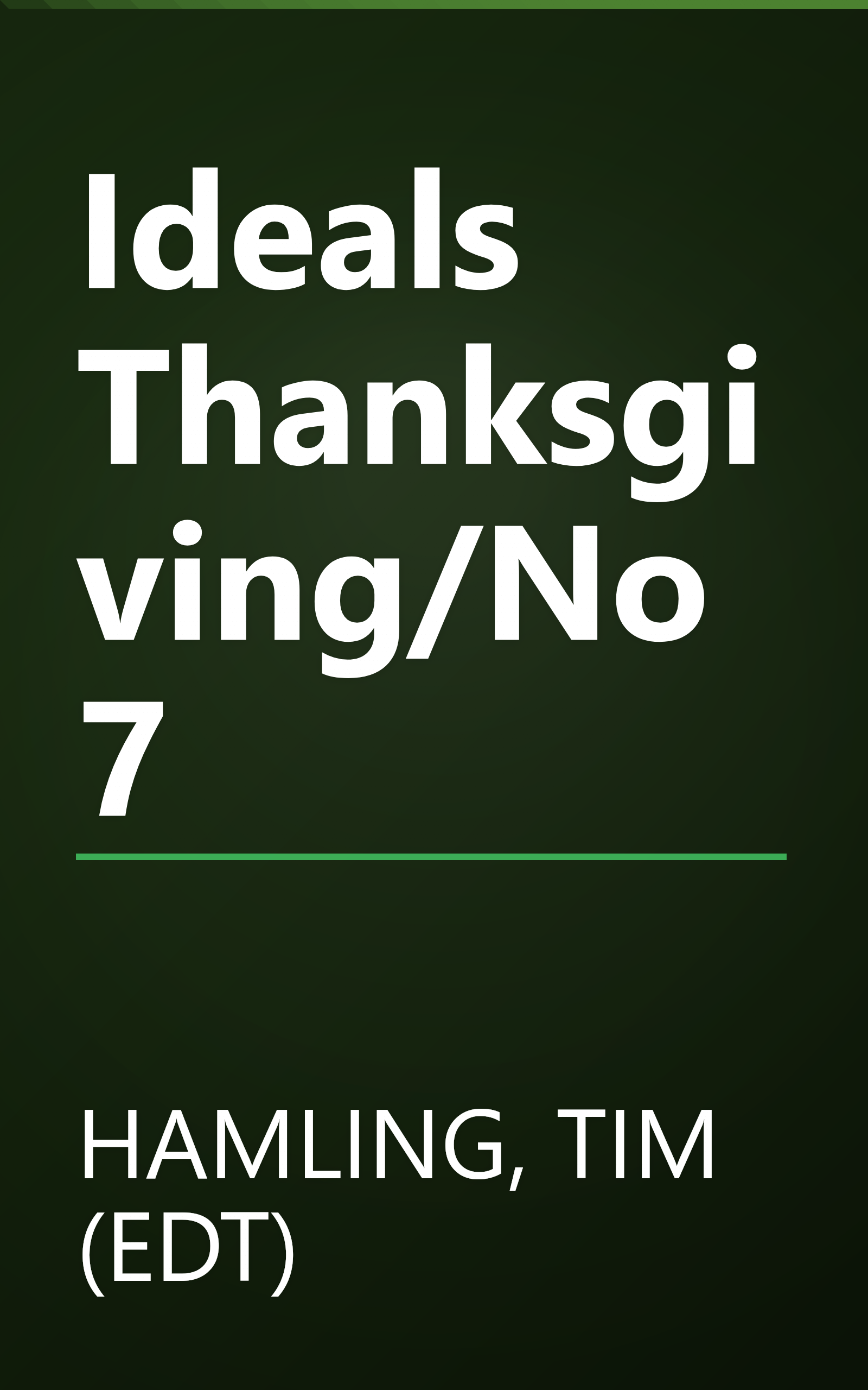 Ideals Thanksgiving/No 7 book cover