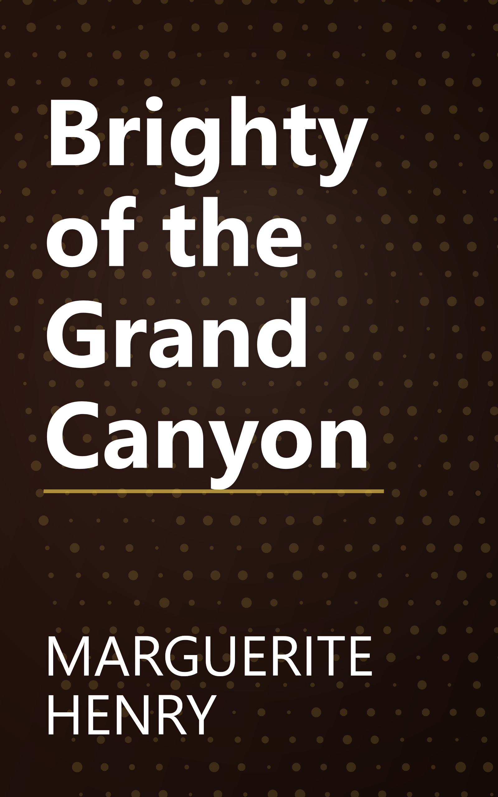Brighty of the Grand Canyon book cover