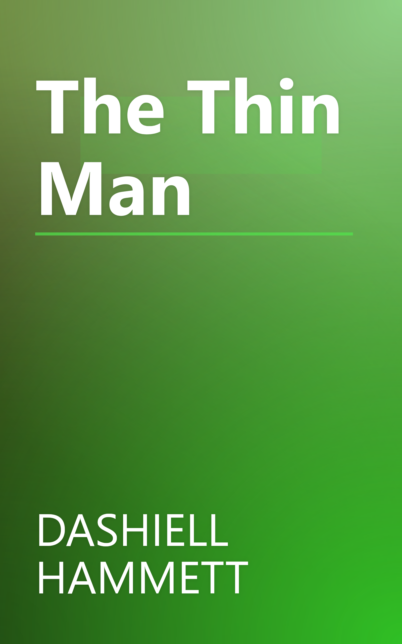The Thin Man book cover