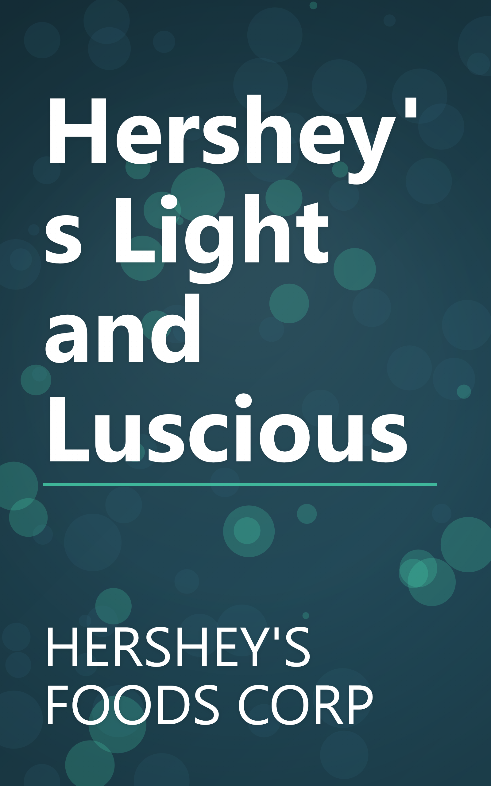 Hershey's Light and Luscious book cover
