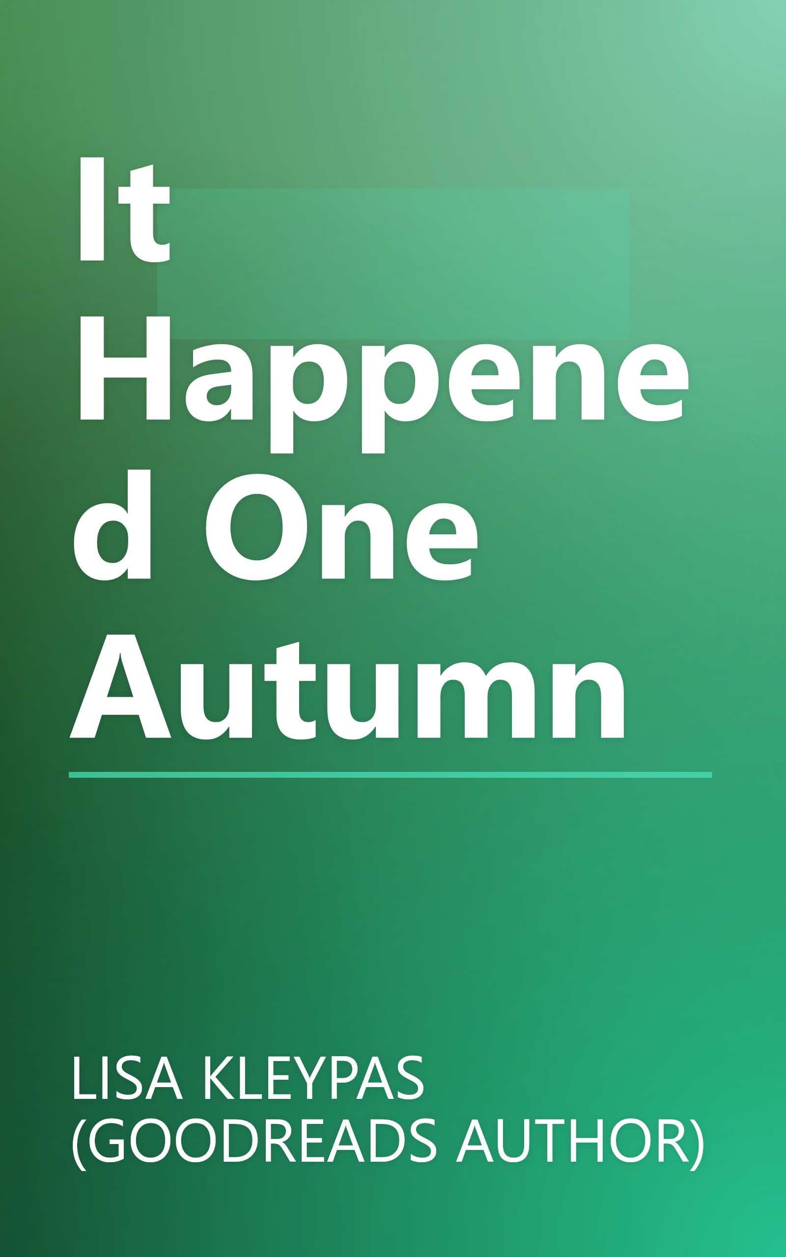 It Happened One Autumn book cover