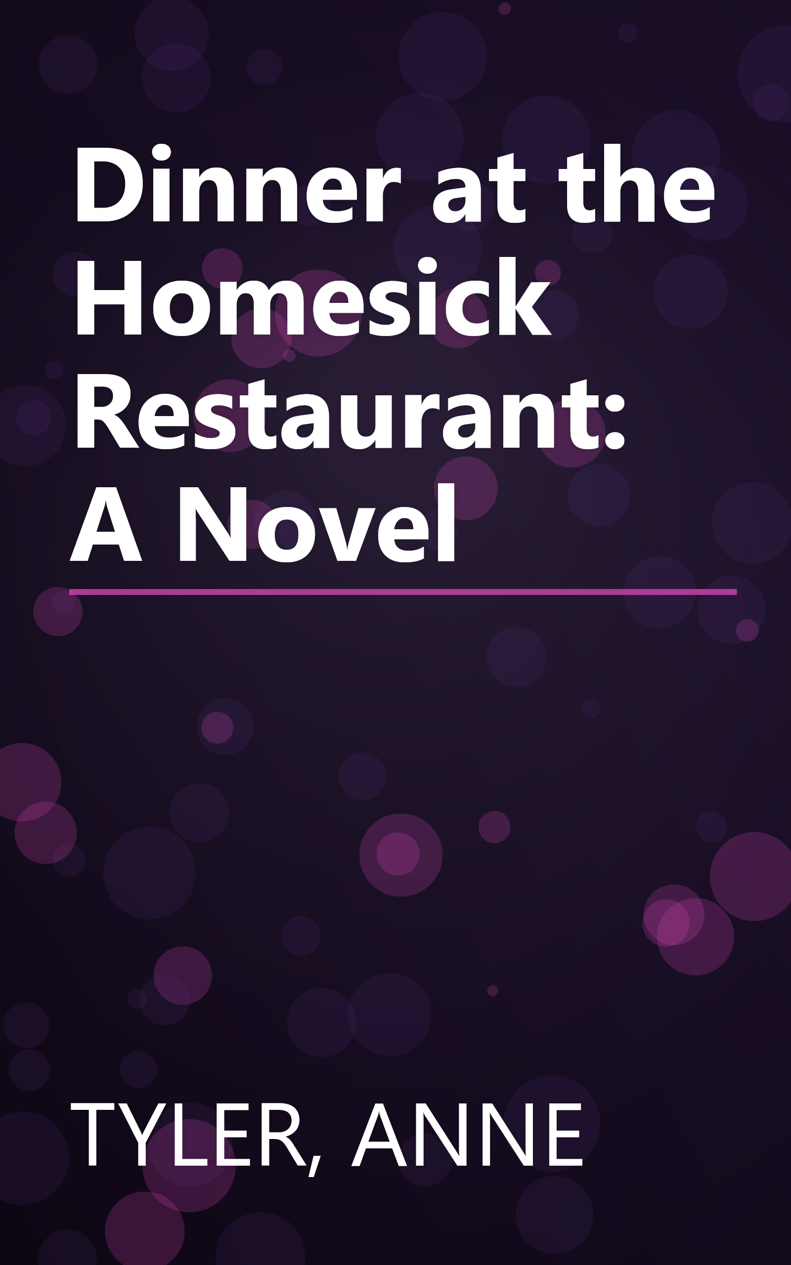 Dinner at the Homesick Restaurant: A Novel book cover