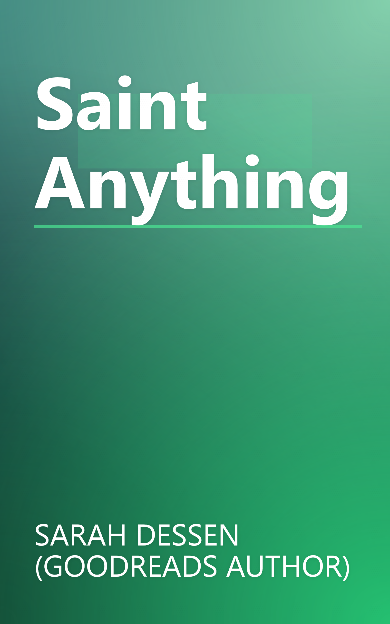Saint Anything book cover