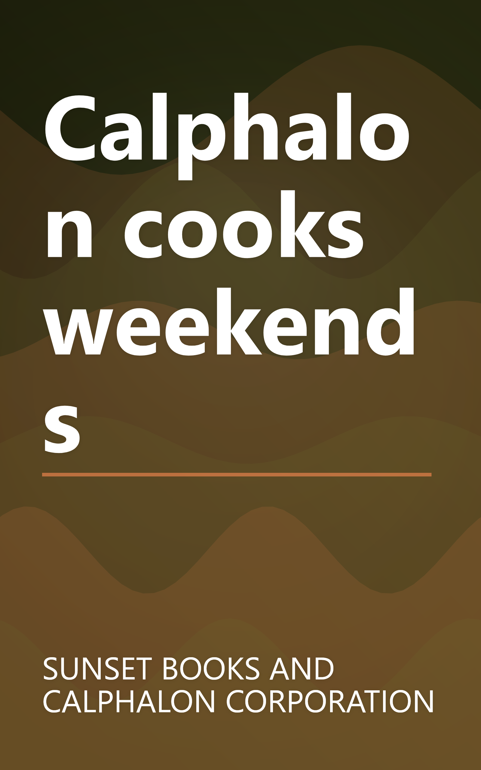 Calphalon cooks weekends book cover
