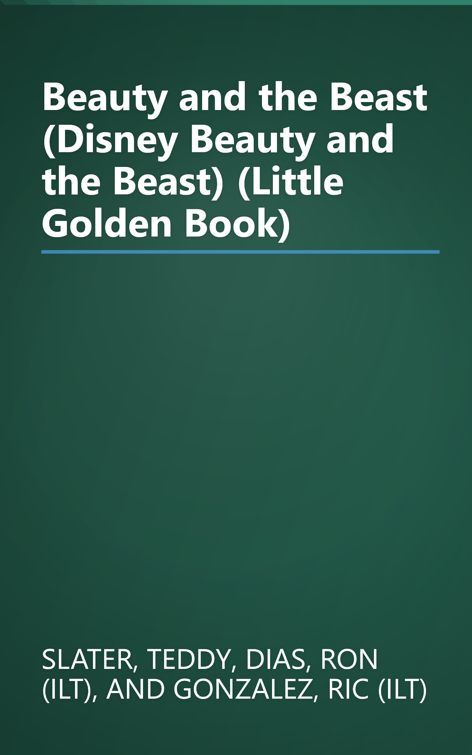 Beauty and the Beast (Disney Beauty and the Beast) (Little Golden Book) book cover