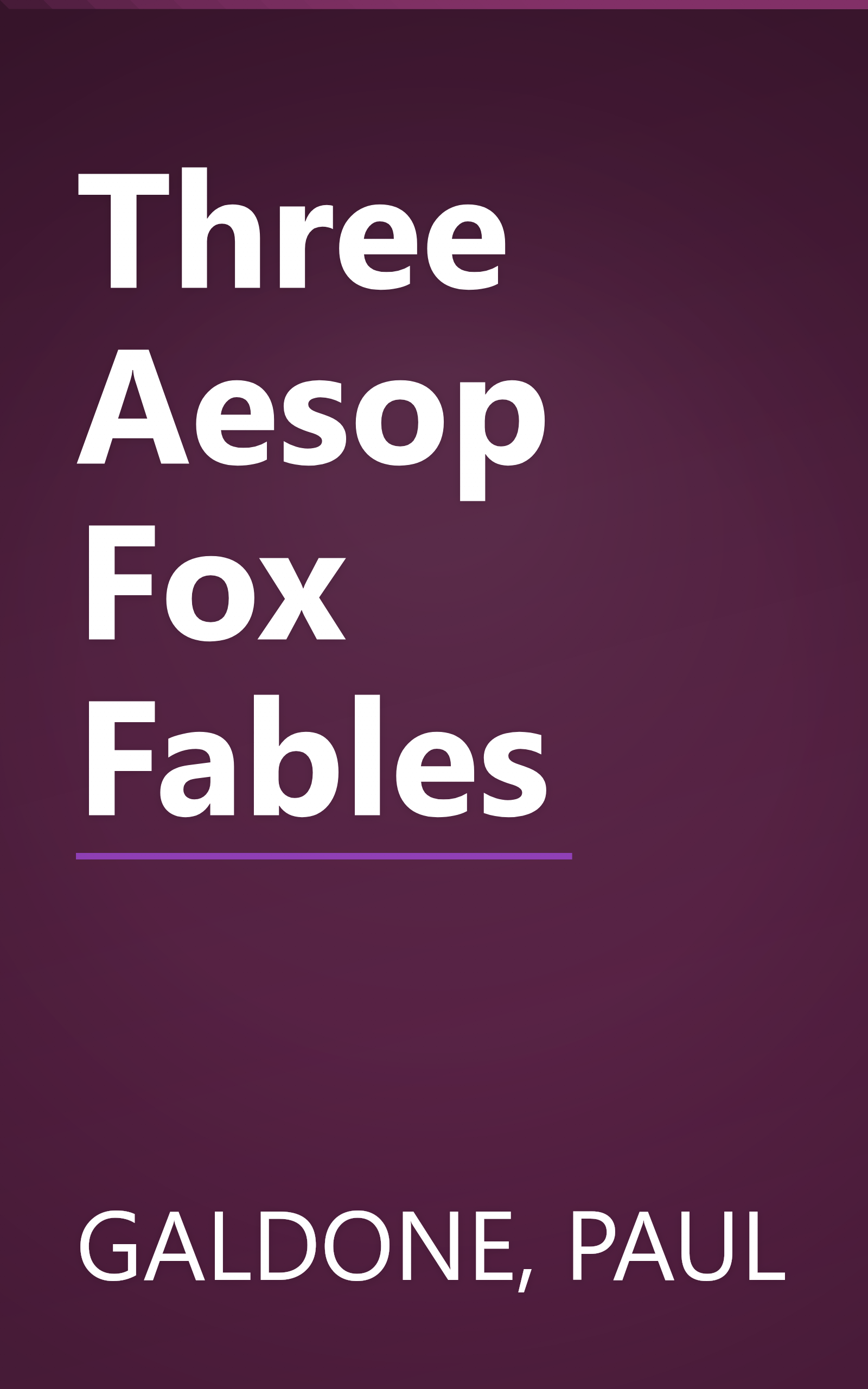 Three Aesop Fox Fables book cover