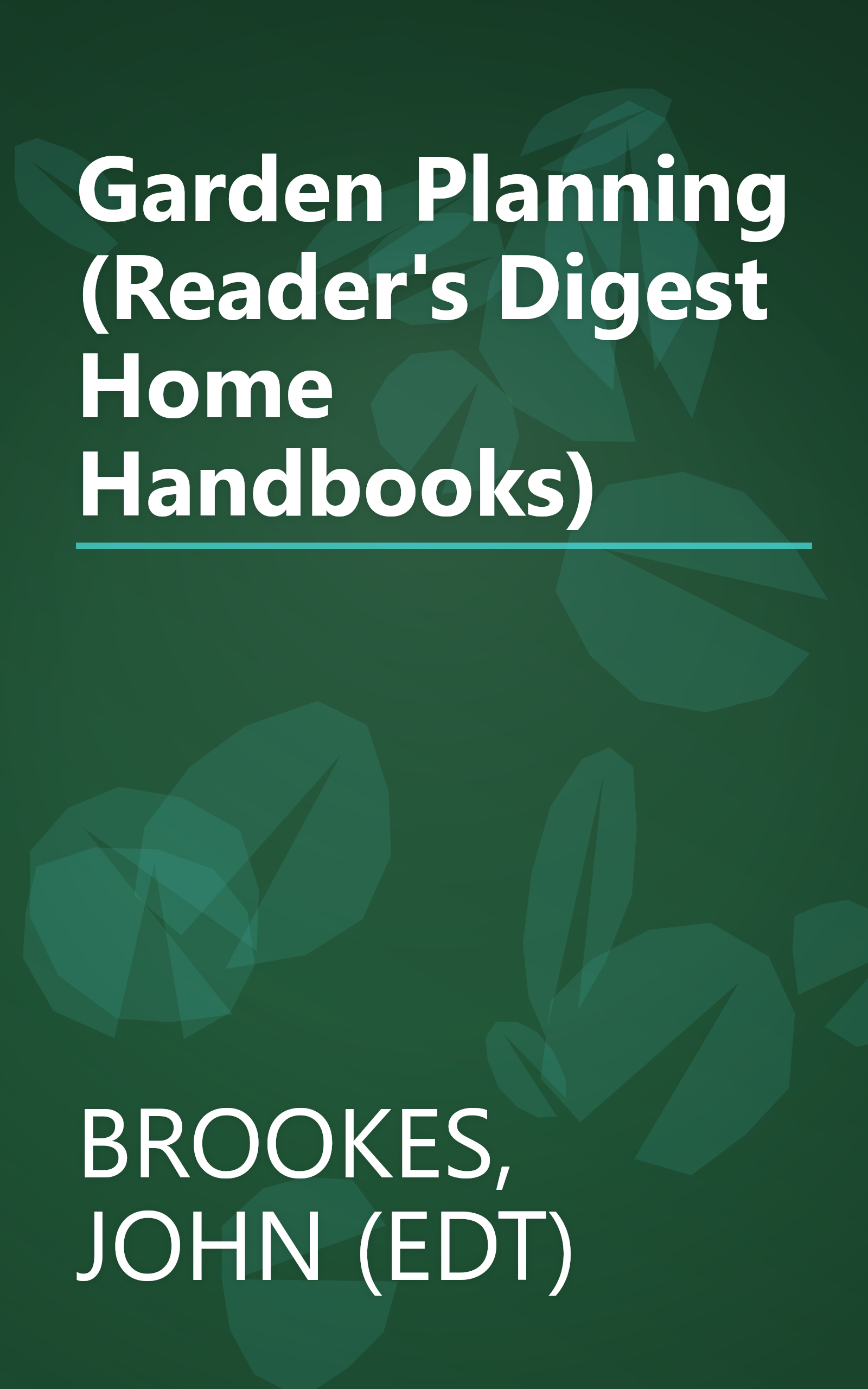 Garden Planning (Reader's Digest Home Handbooks) book cover
