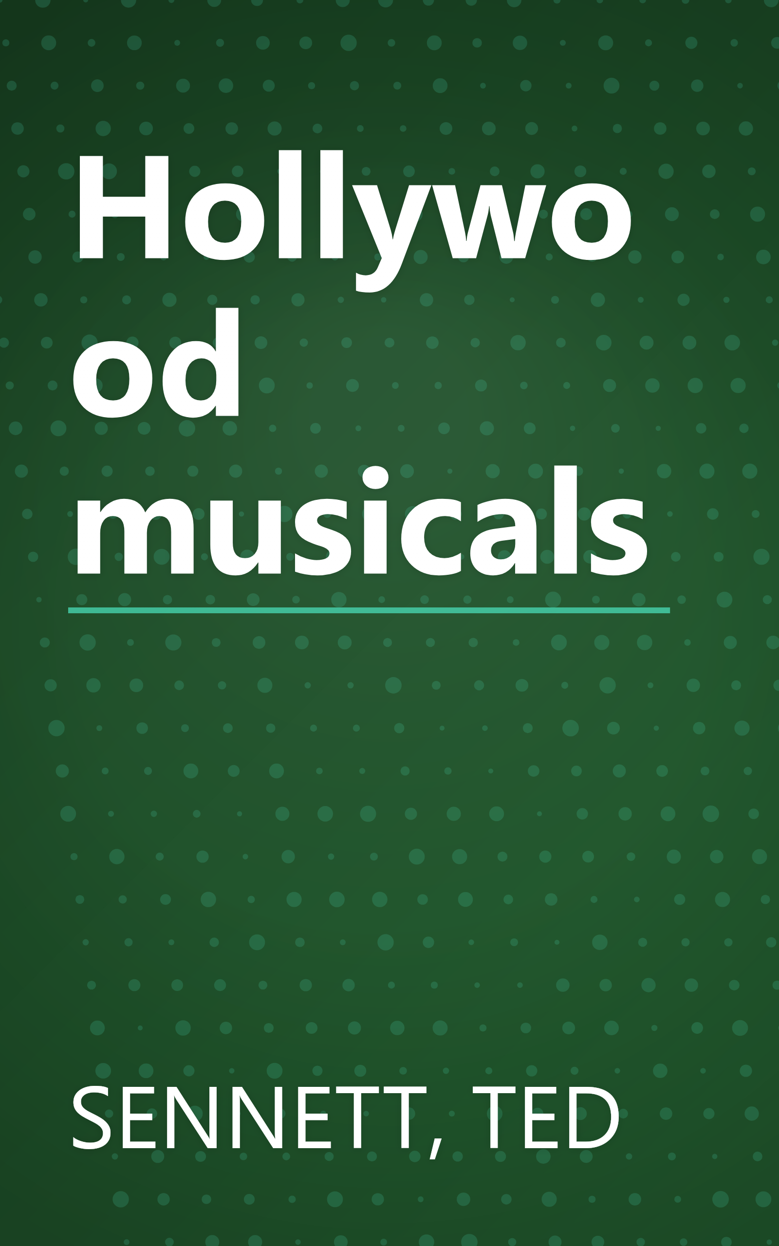 Hollywood musicals book cover