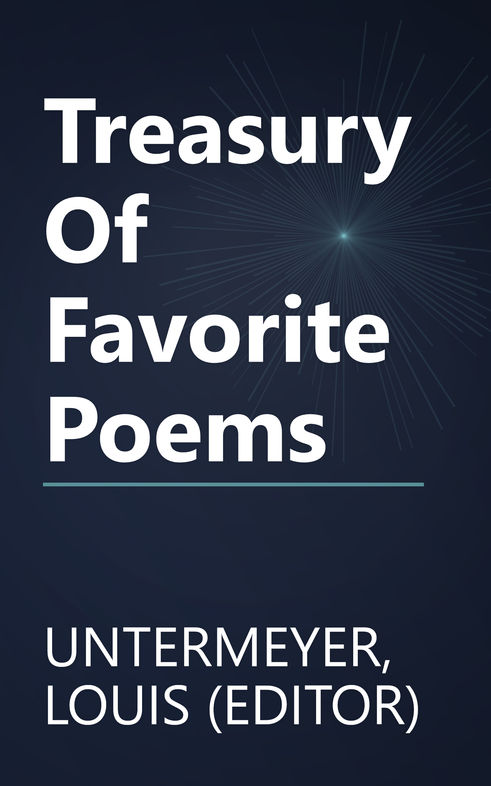 Treasury Of Favorite Poems book cover