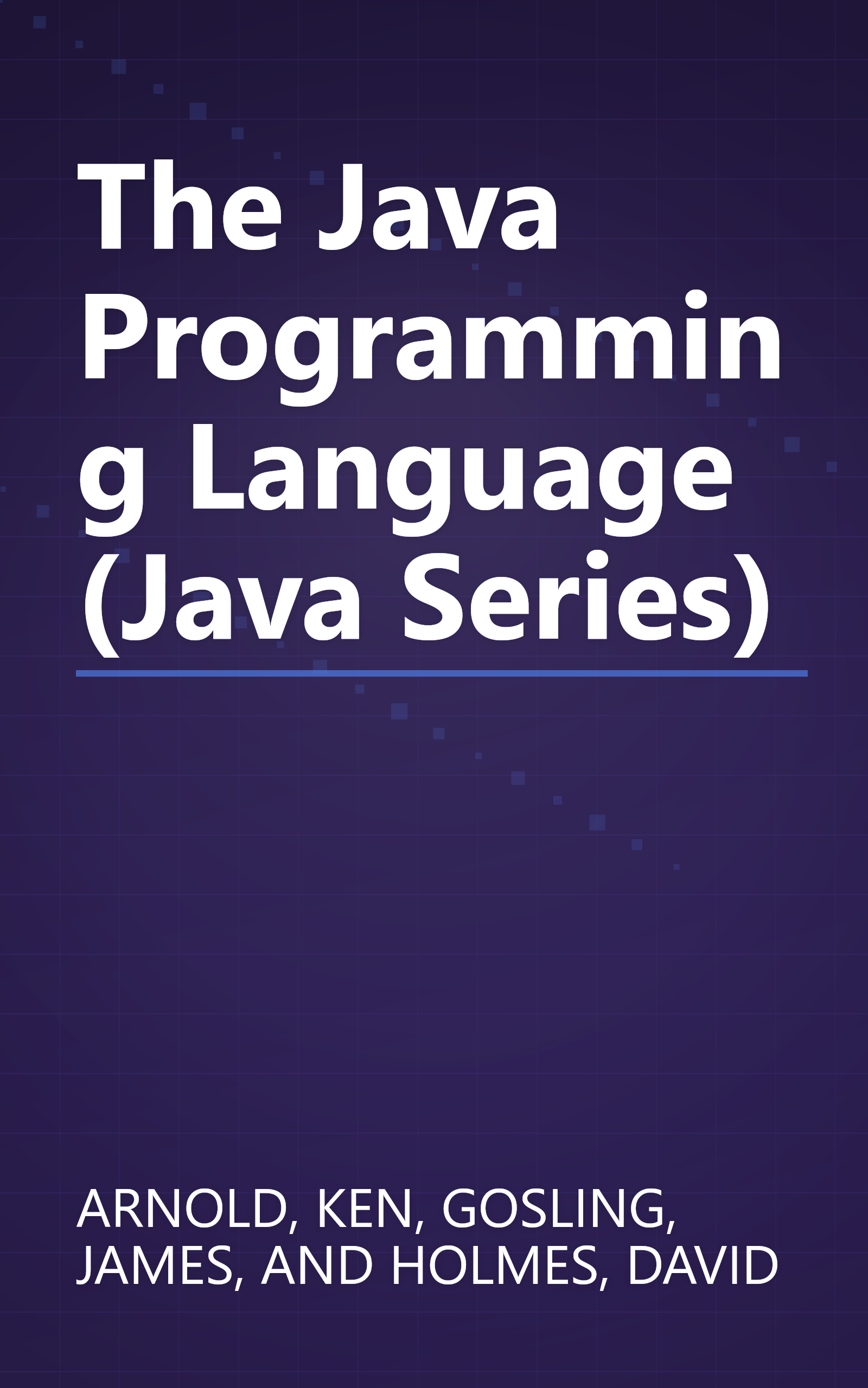 The Java Programming Language (Java Series) book cover