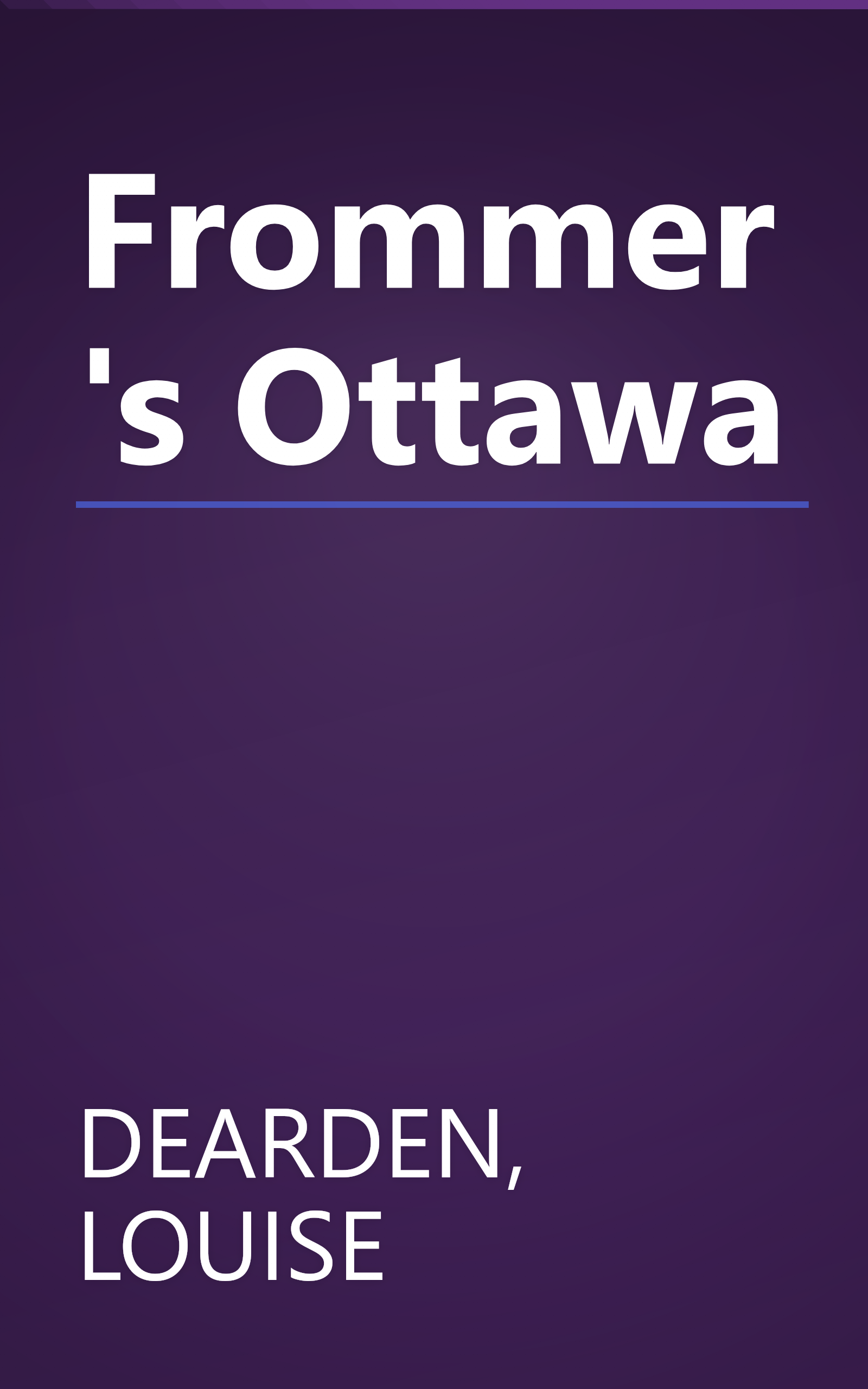 Frommer's Ottawa book cover