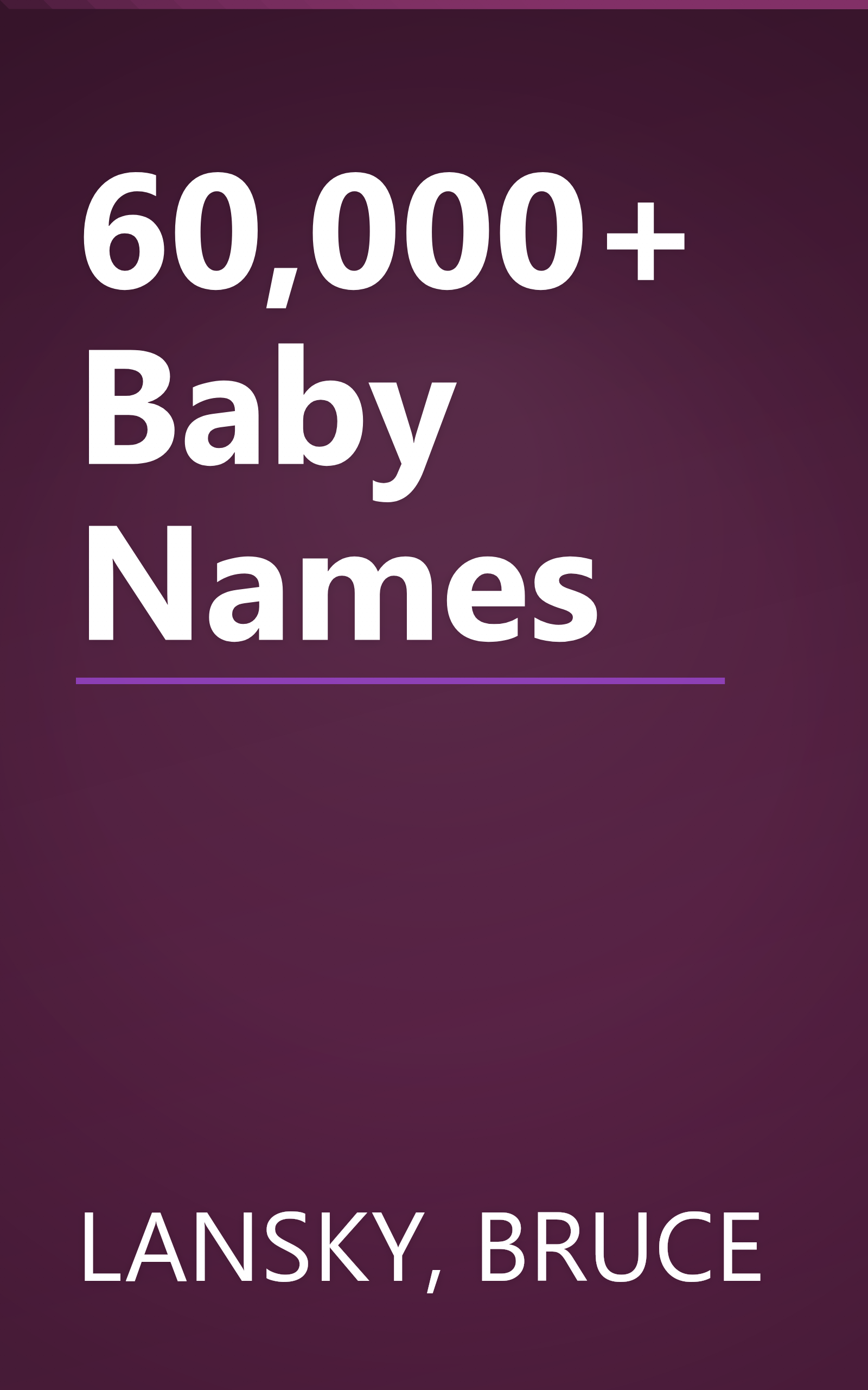60,000+ Baby Names book cover