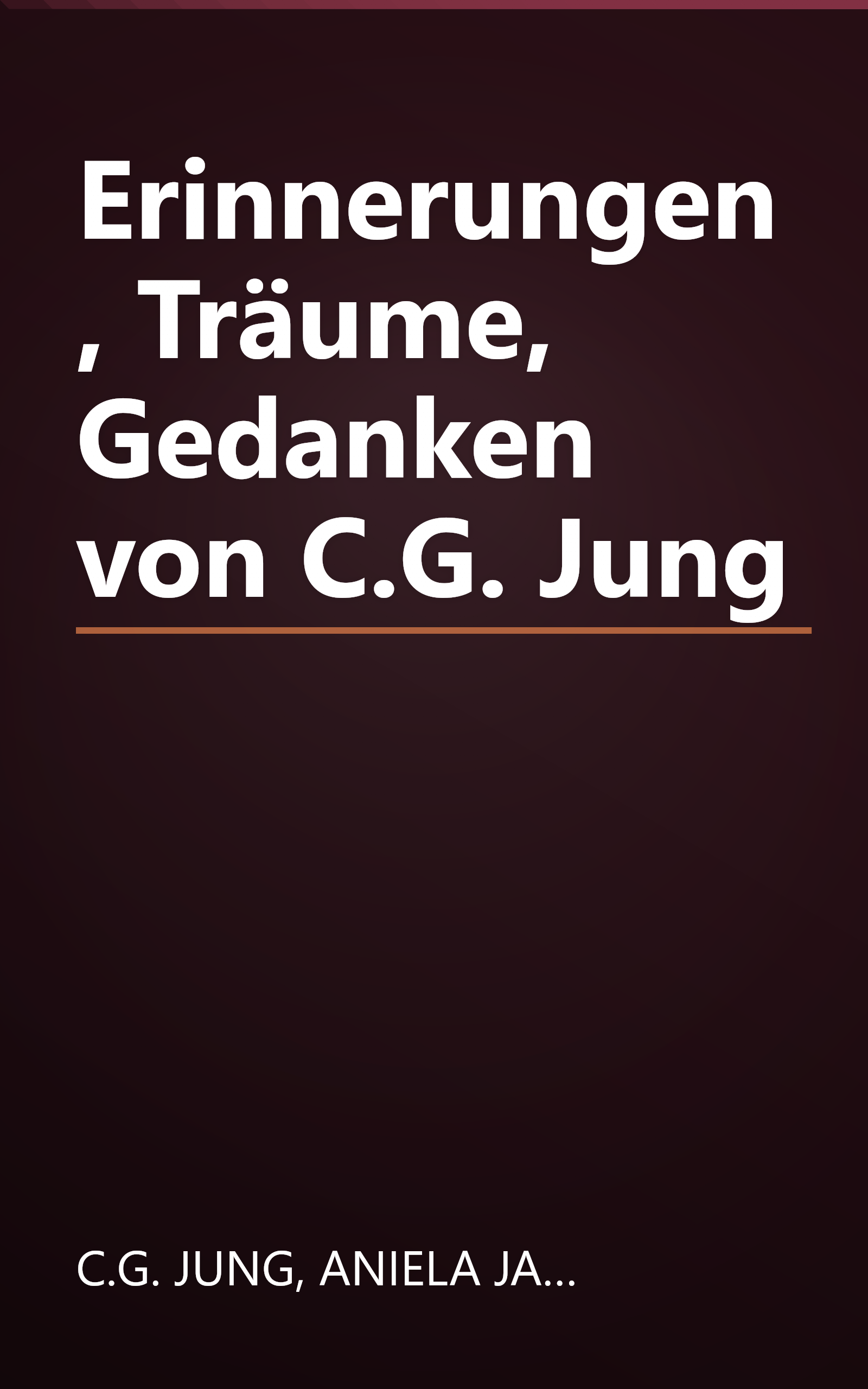 Erinnerungen, Träume, Gedanken von C.G. Jung book cover
