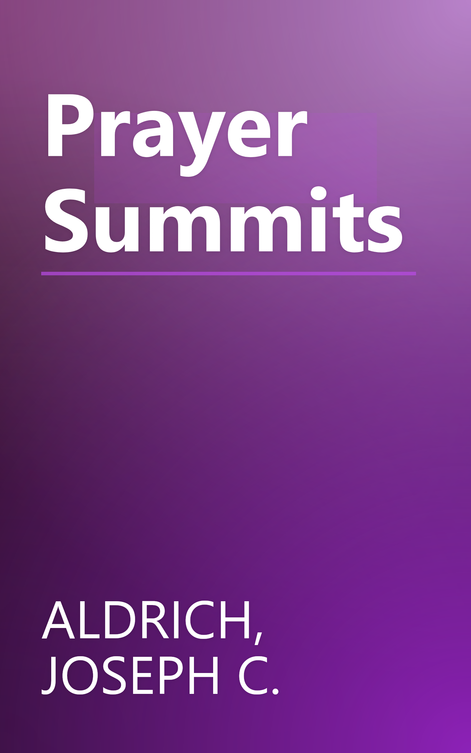 Prayer Summits book cover