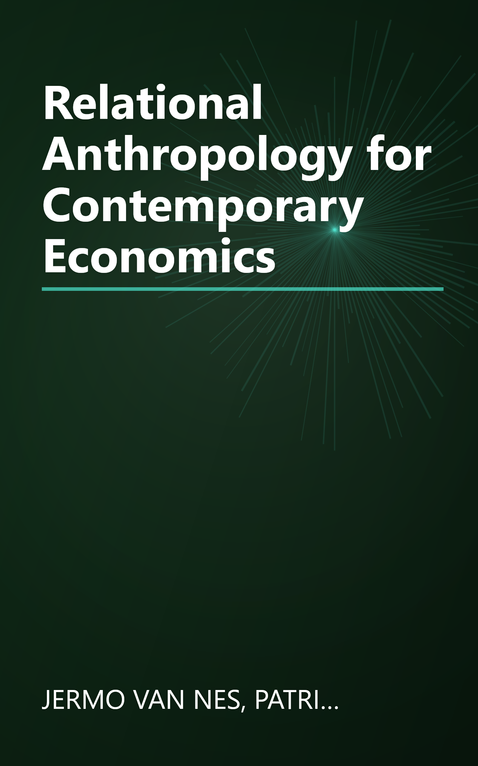 Relational Anthropology for Contemporary Economics book cover