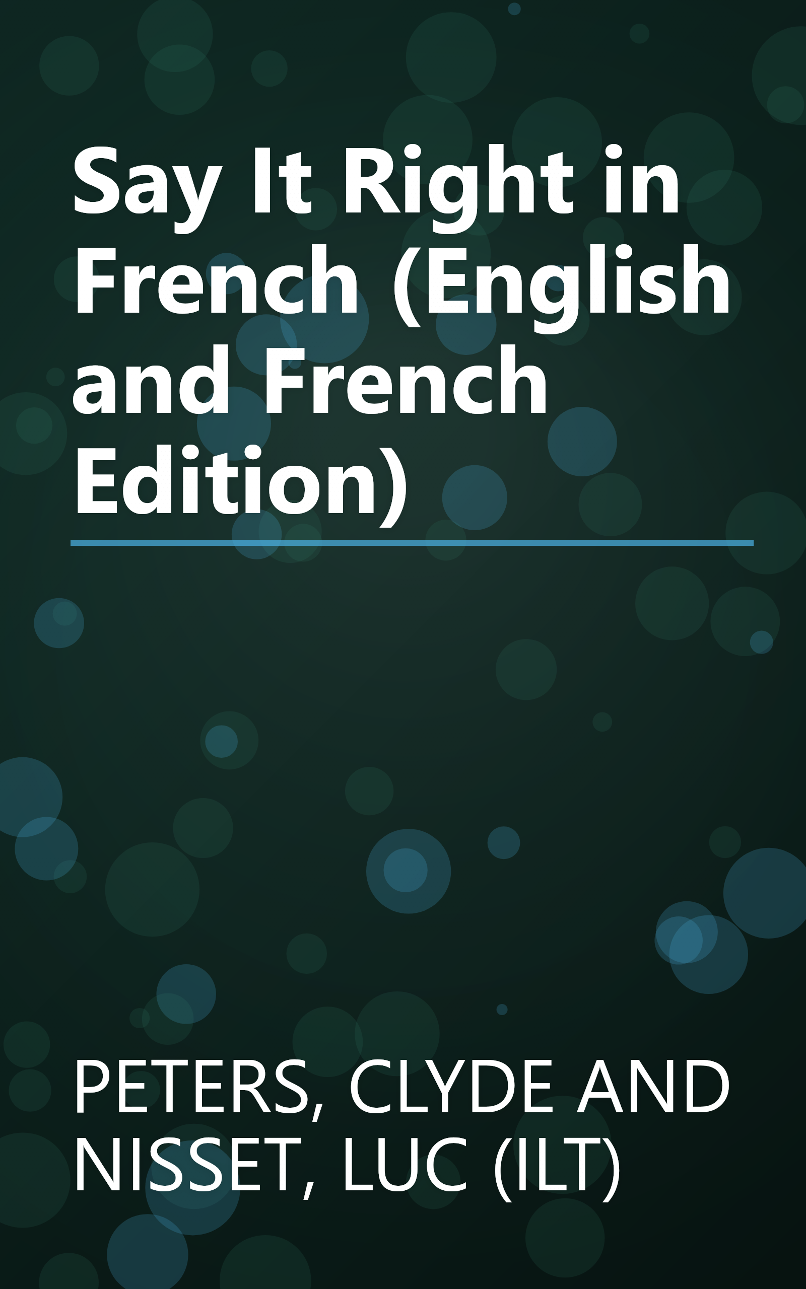 Say It Right in French (English and French Edition) book cover