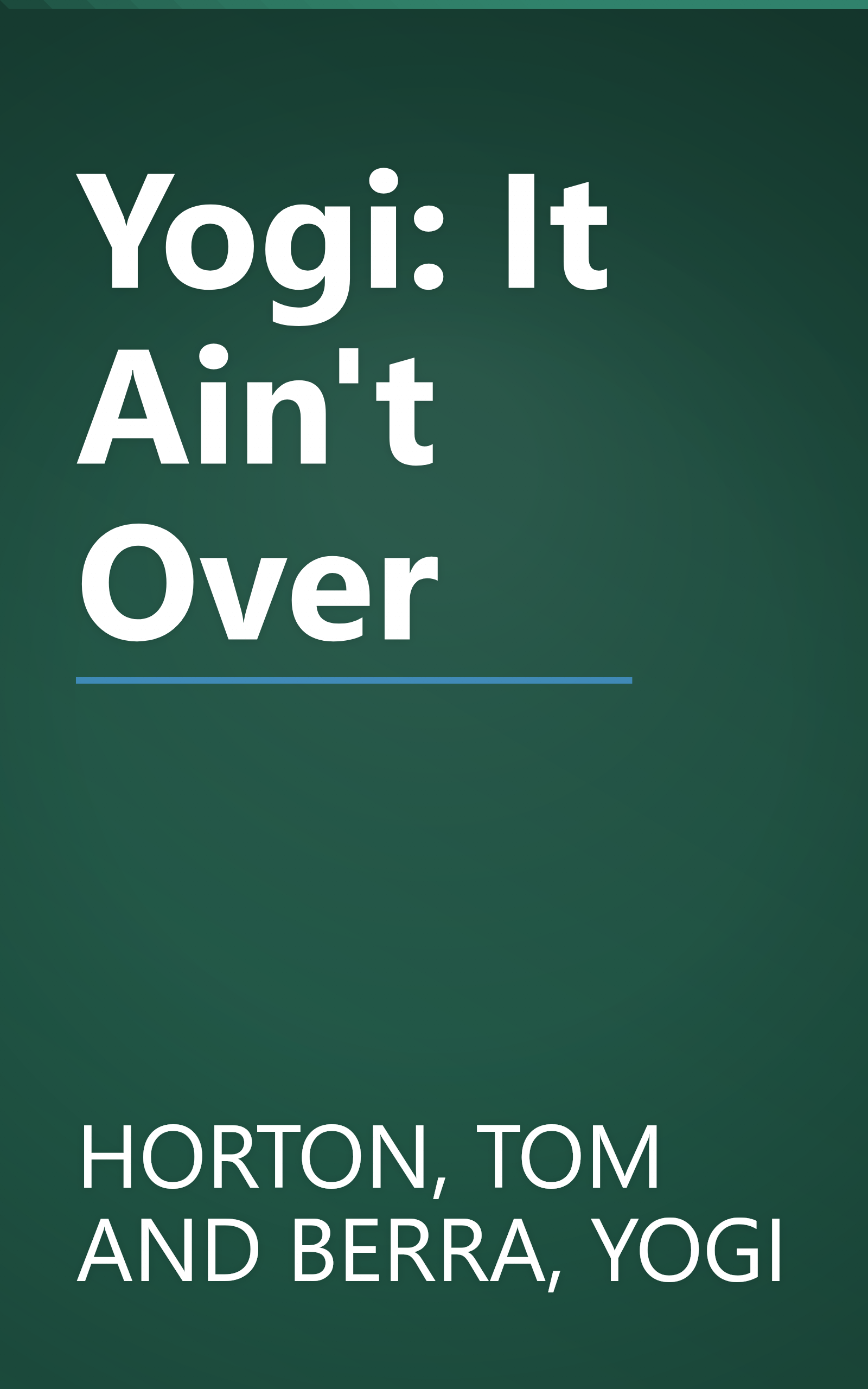 Yogi: It Ain't Over book cover