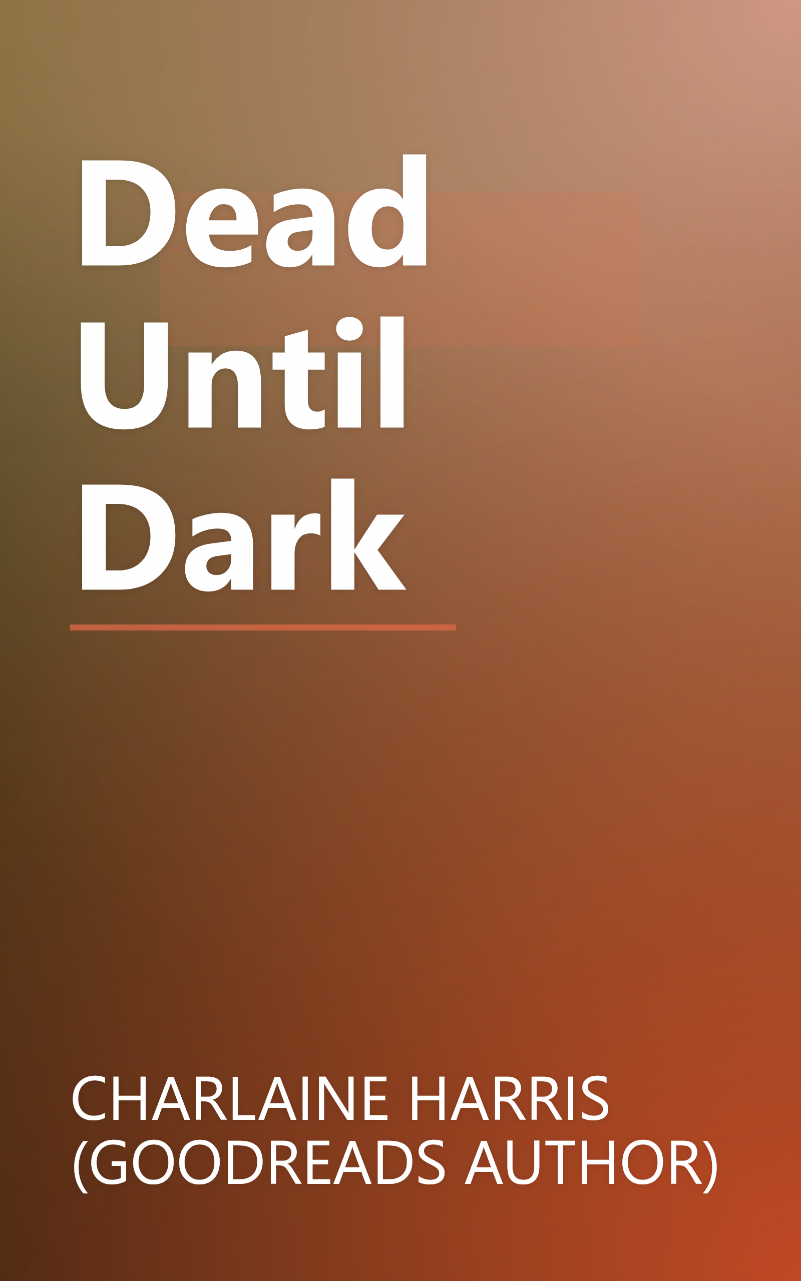 Dead Until Dark book cover