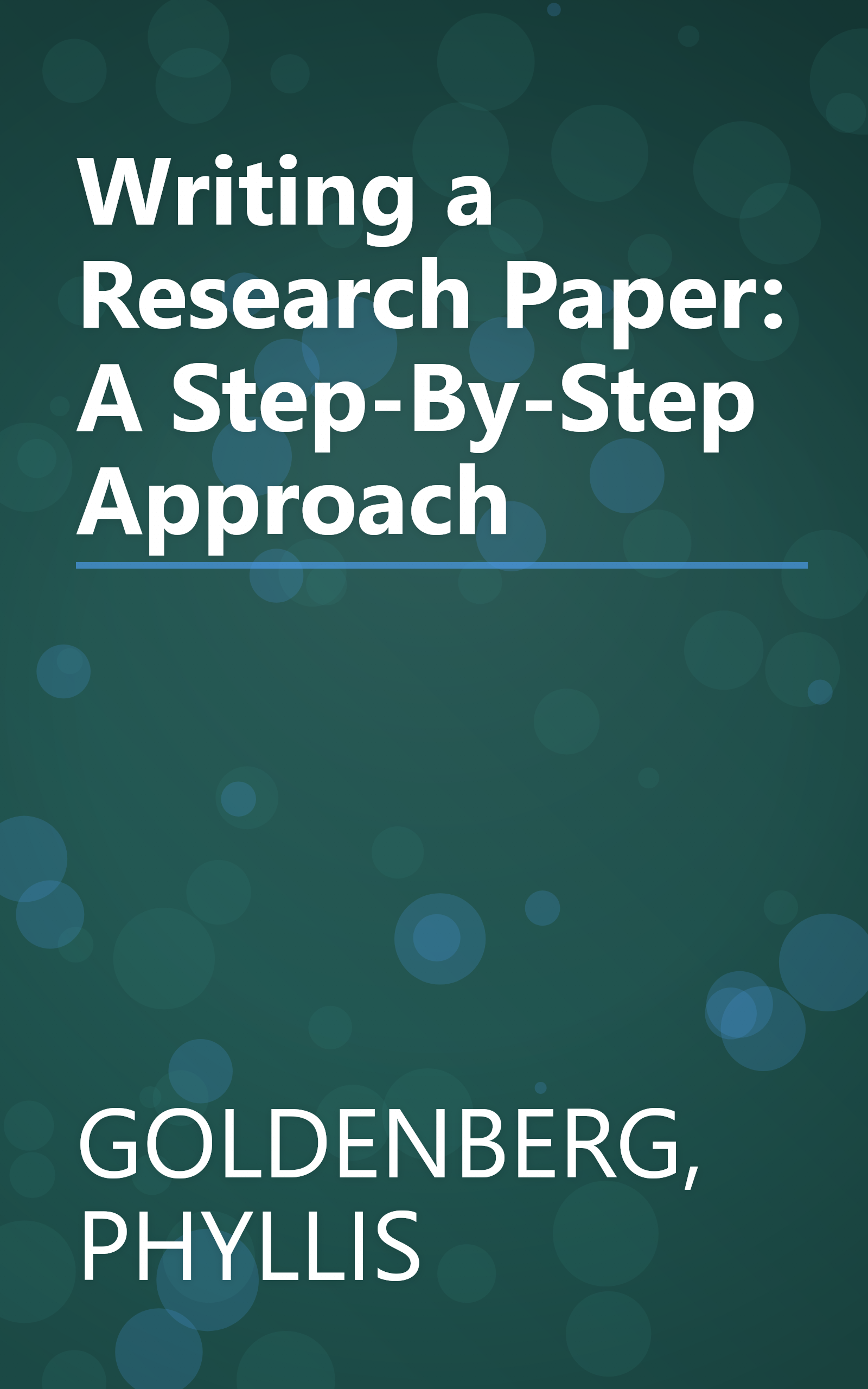 Writing a Research Paper: A Step-By-Step Approach book cover