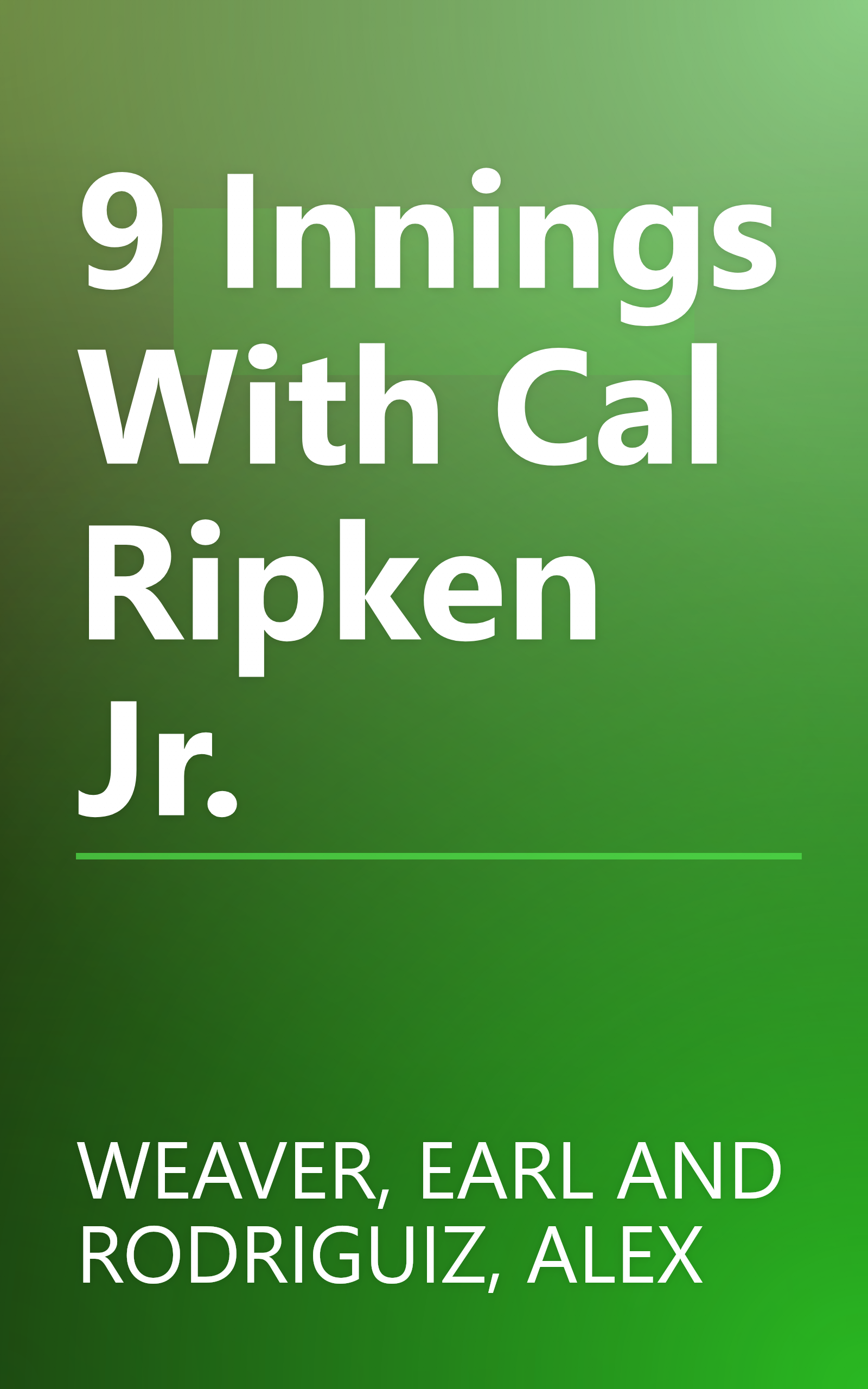 9 Innings With Cal Ripken Jr. book cover
